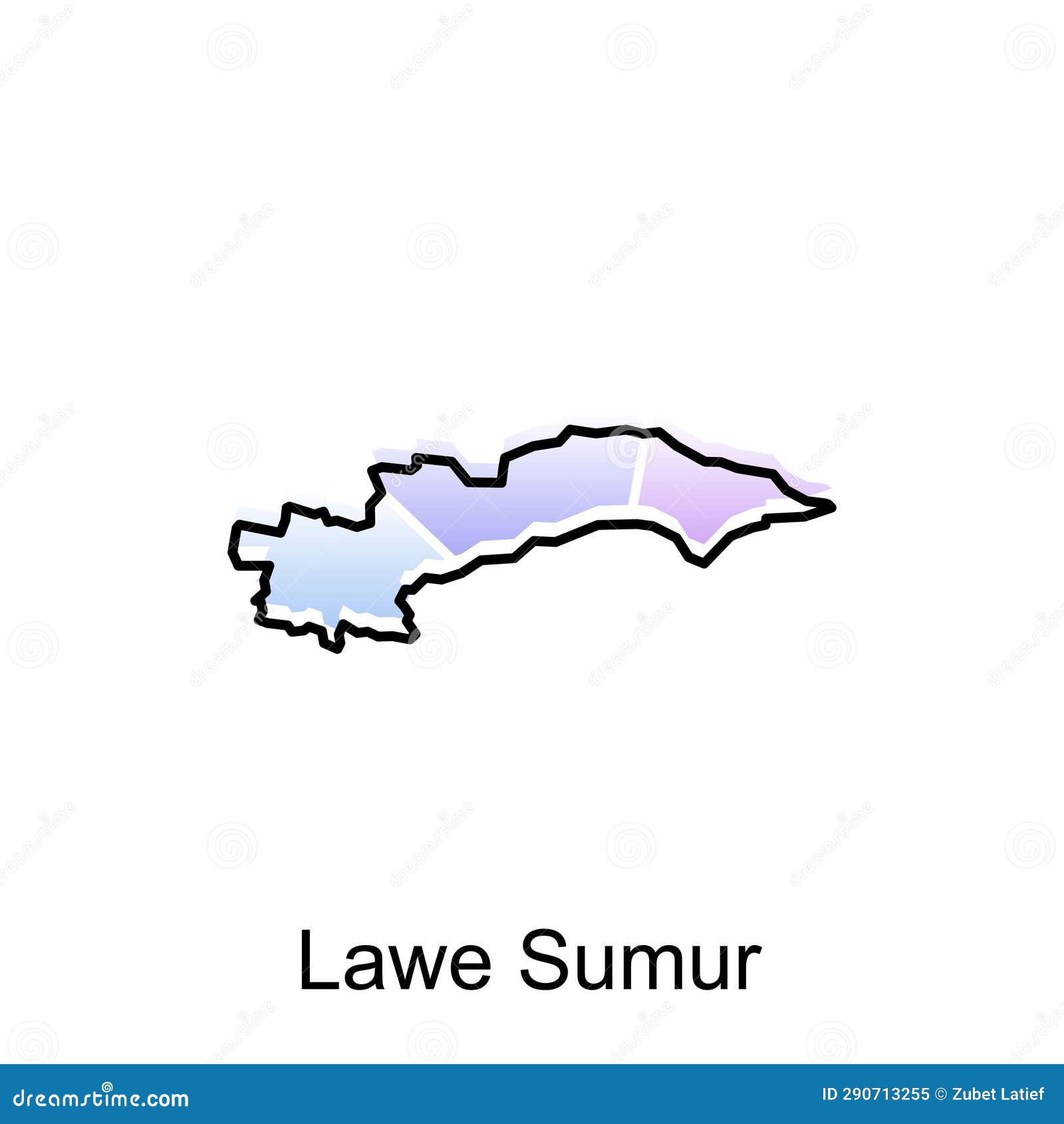 Vector Map Of Lawe Bulan City Modern Outline, Logo Vector Design ...