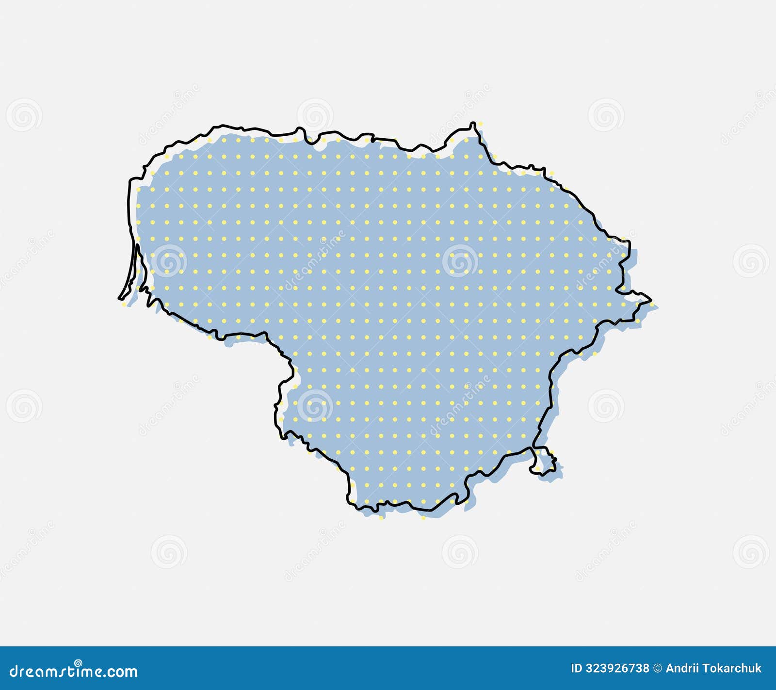 Vector Map Lithuania for Points, Dotted Template Stock Illustration ...
