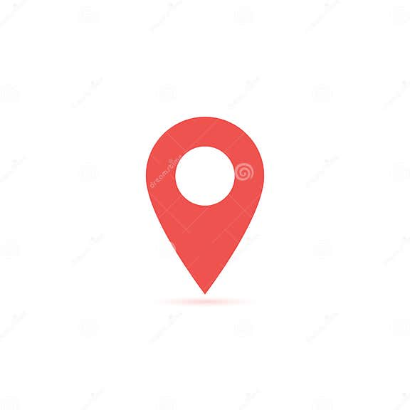 Vector Map Location Icon Isolated with Soft Shadow. Element for Design Ui App Website Interface ...