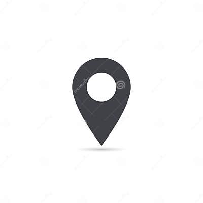 Vector Map Location Icon Isolated with Soft Shadow. Element for Design Ui App Website Interface ...