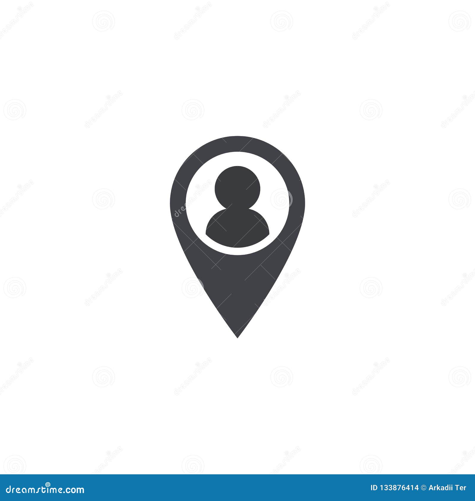 Vector Map Location Icon. Map Location Shape. Location Tag with User ...