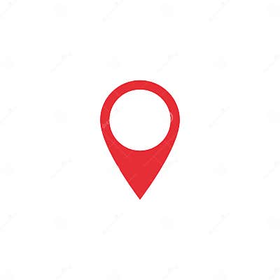 Vector Map Location Icon. Map Location Shape. Red Location Tag. Element ...
