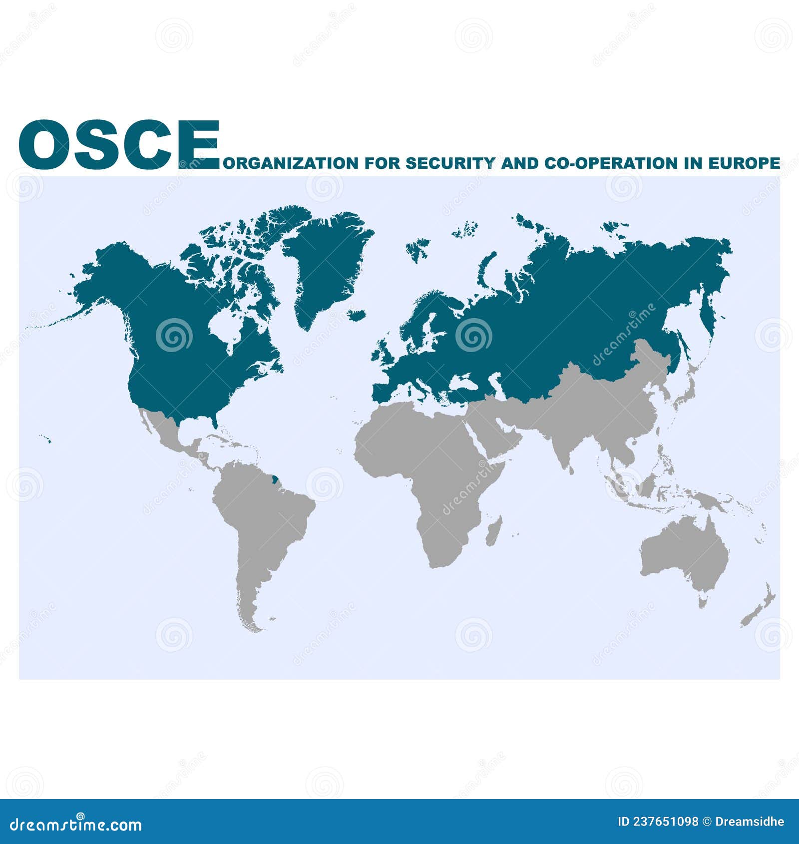 Vector Map with Location of the Organization for Security and Co ...