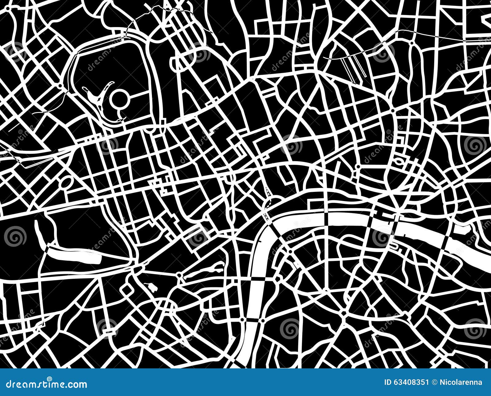 Vector map of London stock vector. Illustration of buckingham - 63408351