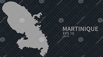 Vector Map of Martinique with Borders Isolated on Background Flat Style ...