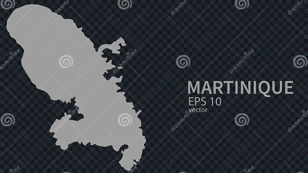 Vector Map of Martinique with Borders Isolated on Background Flat Style ...