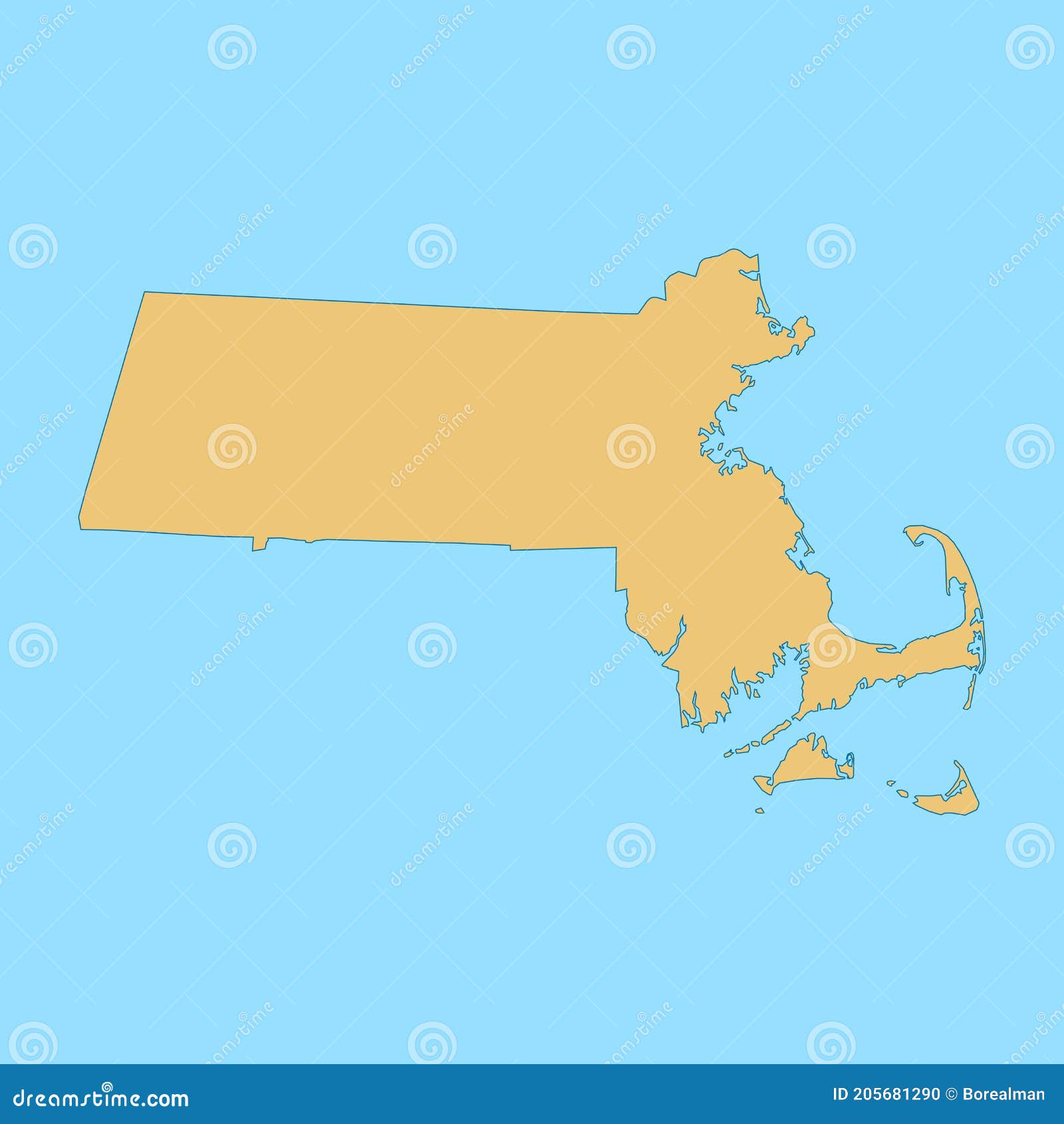 Map of the Massachusetts stock vector. Illustration of abstract - 205681290