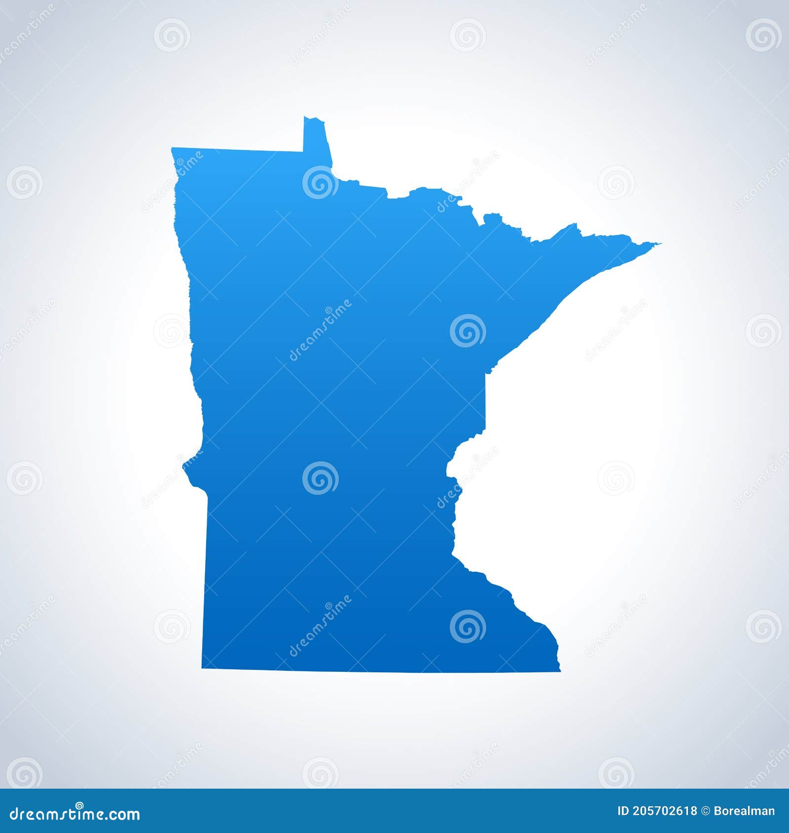 Map of the Minnesota stock vector. Illustration of state - 205702618