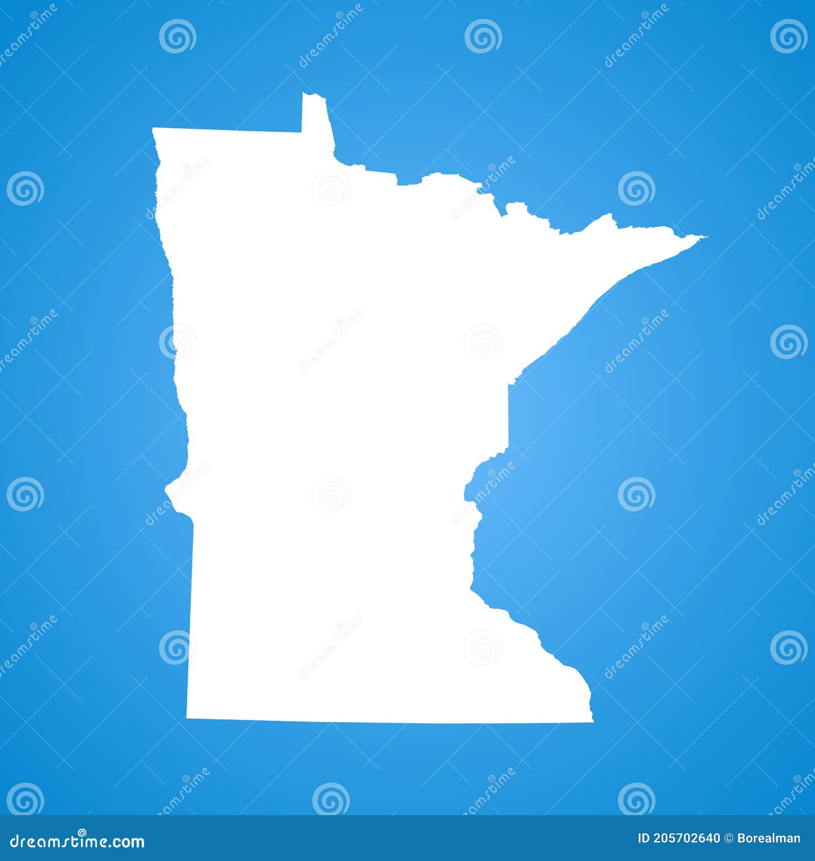 Map of the Minnesota stock vector. Illustration of travel - 205702640