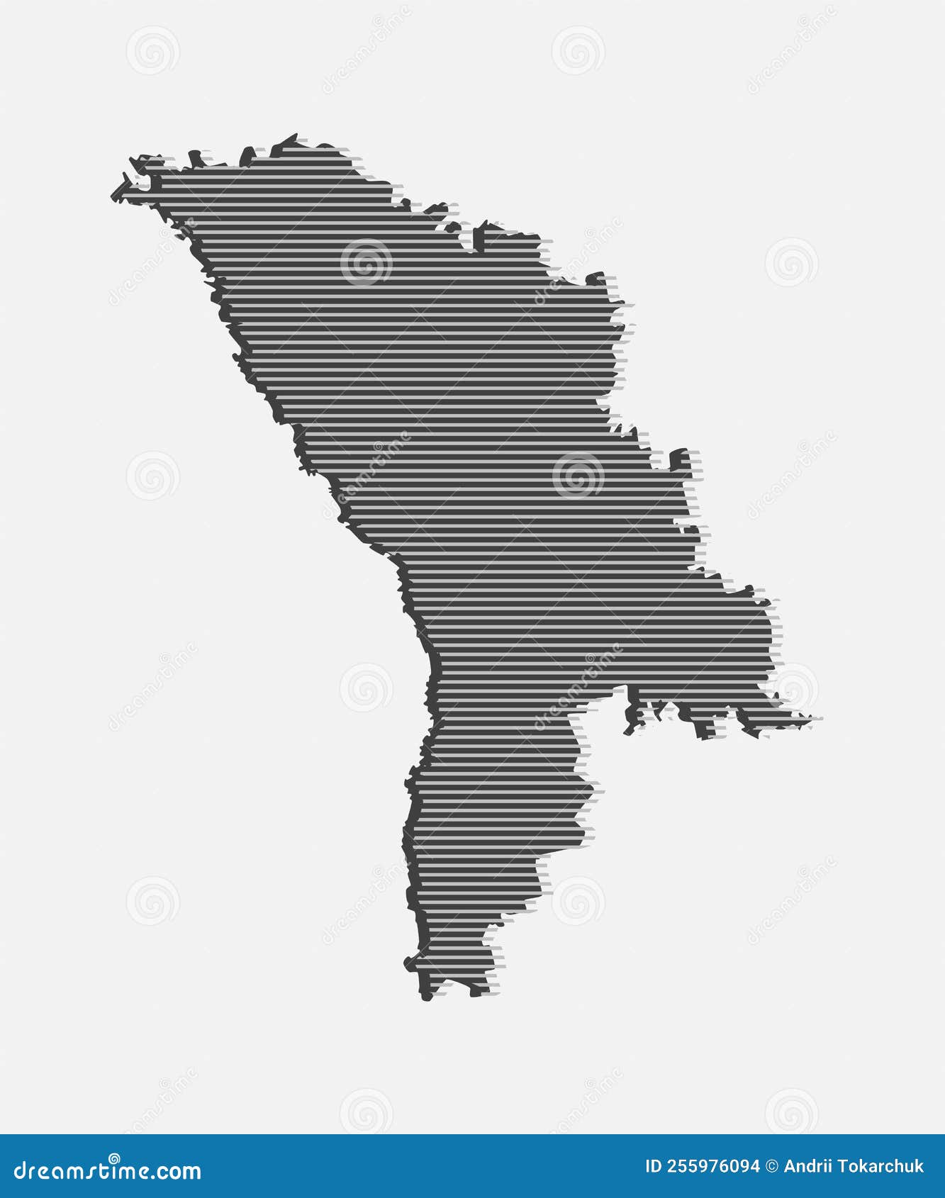 Vector Map Moldova, Creative Map Made Grey Lines Stock Illustration ...