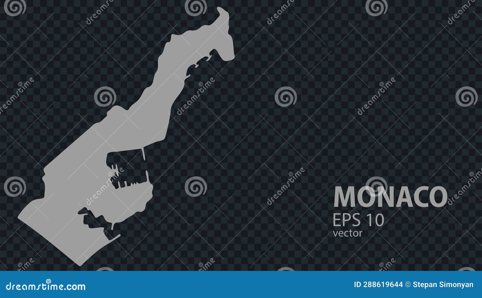 Vector Map of Monaco with Borders Isolated on Background Flat Style.Web ...