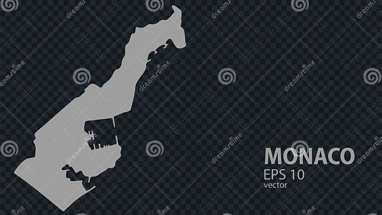 Vector Map of Monaco with Borders Isolated on Background Flat Style.Web ...
