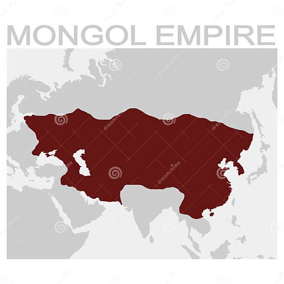 Map of the Mongol Empire stock vector. Illustration of travel - 142838105