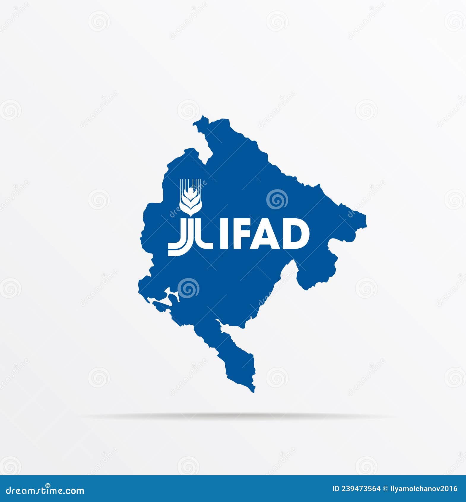 Vector Map Montenegro Combined with International Fund for Agricultural ...