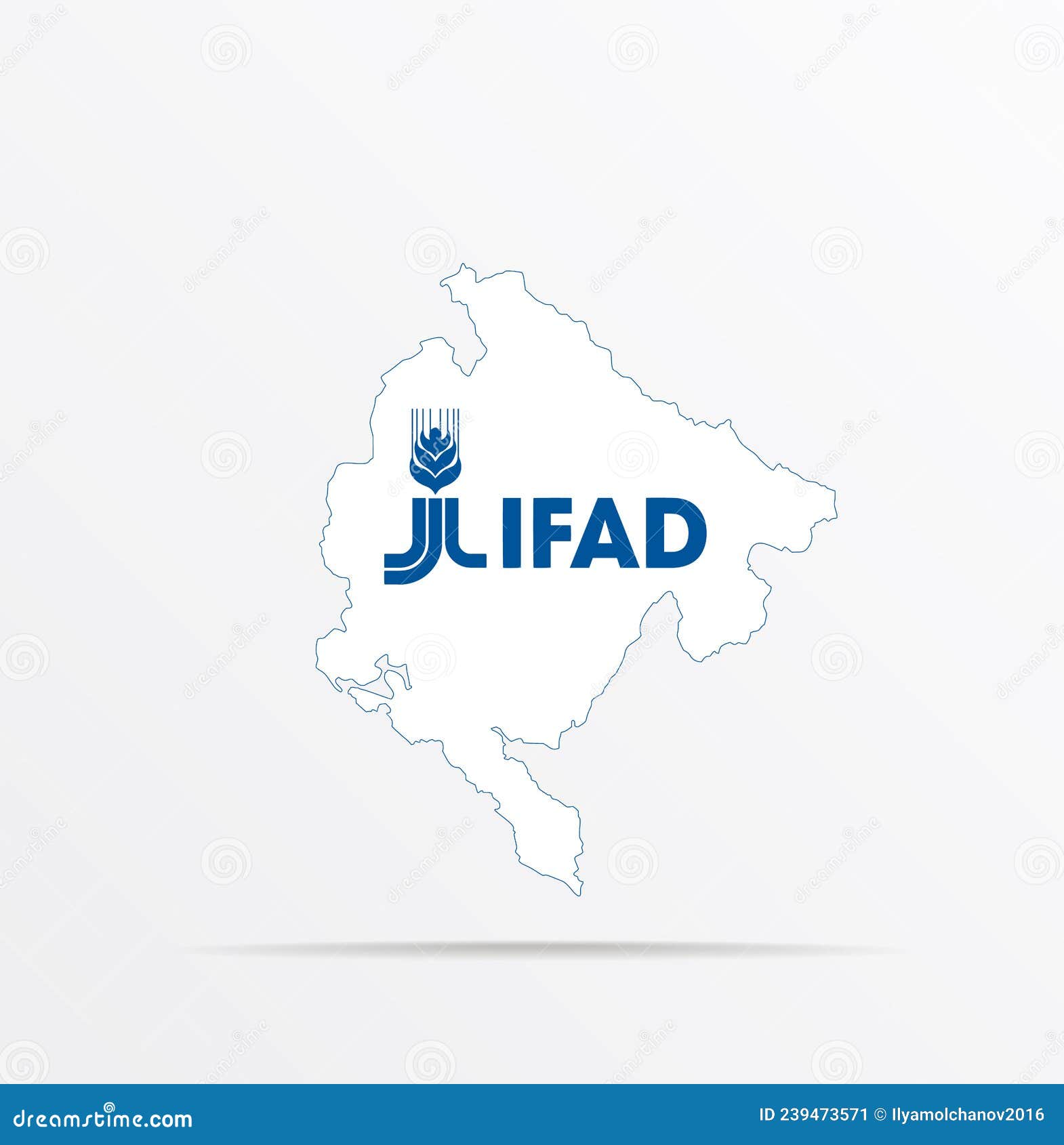 Vector Map Montenegro Combined with International Fund for Agricultural ...