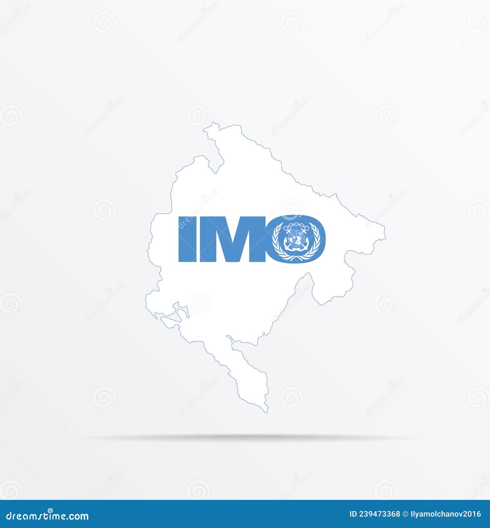 Vector Map Montenegro Combined with International Maritime Organization ...