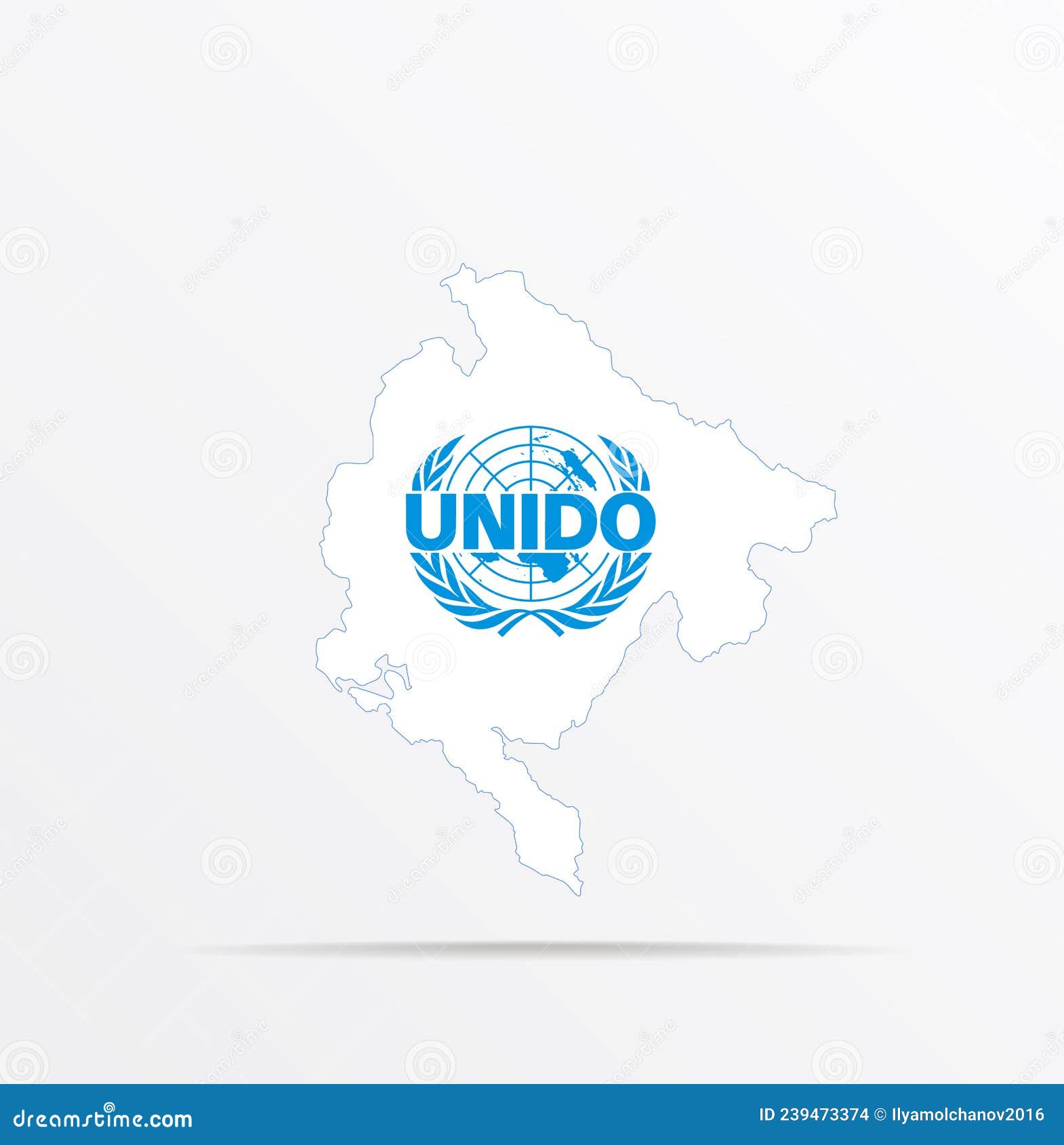 Vector Map Montenegro Combined With Office Of The United Nations High ...