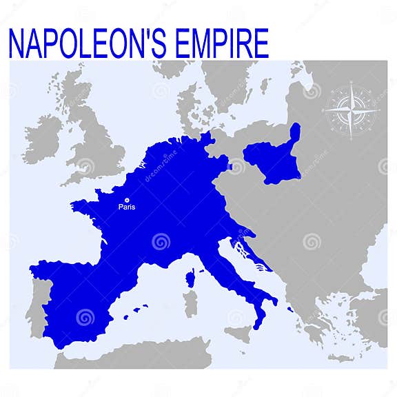 Vector Map of the Napoleon`s Empire Stock Vector - Illustration of ...