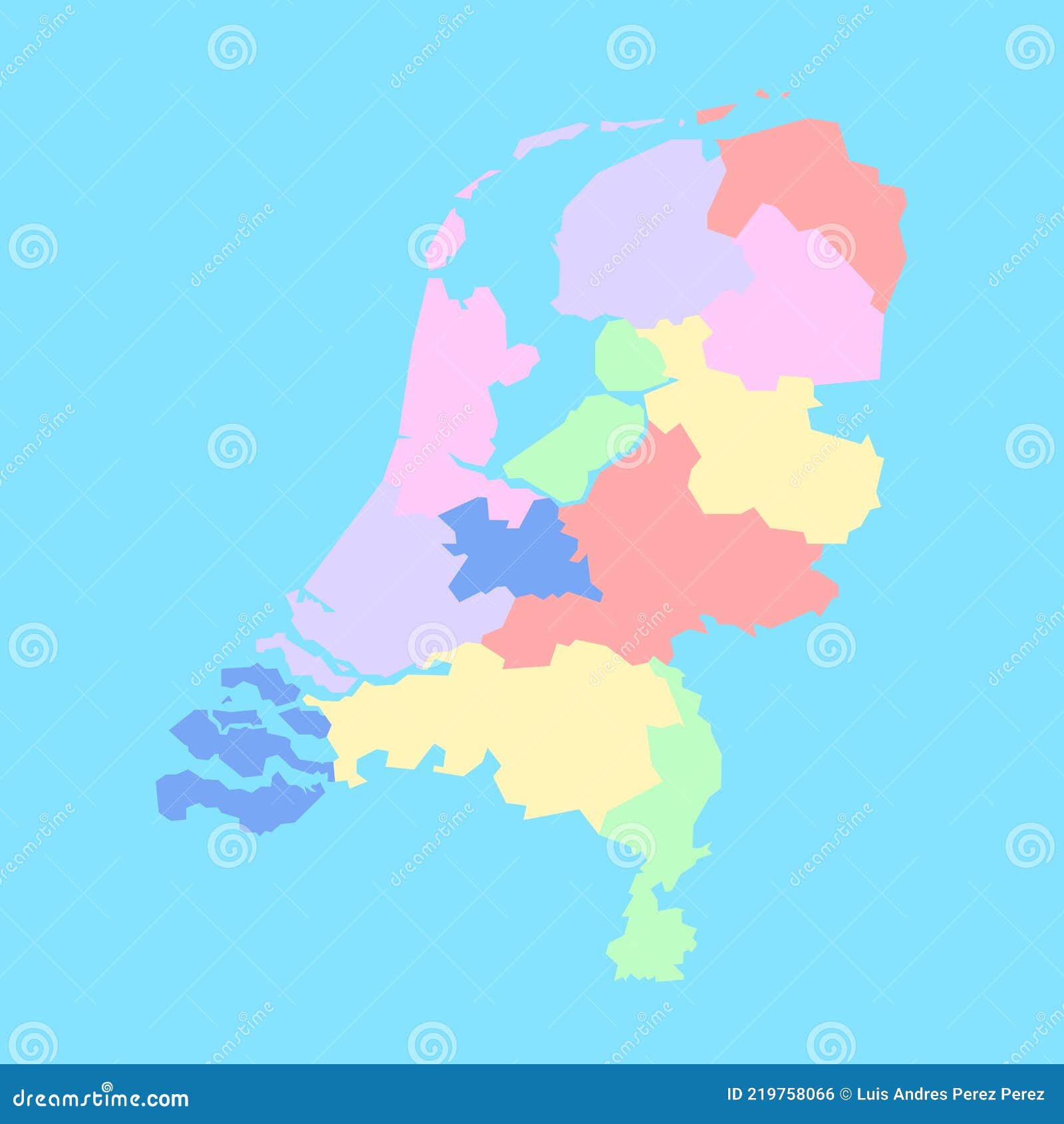 Netherlands Or Holland Border Silhouette With National Flag. Contour On ...