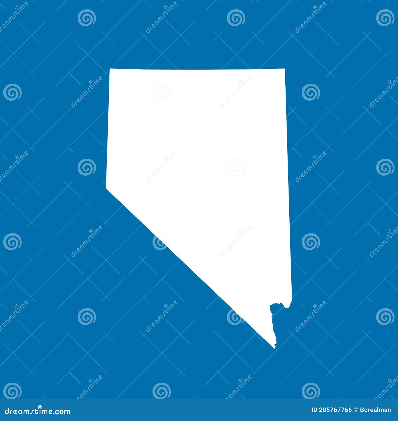 Map of the Nevada stock vector. Illustration of county - 205767766