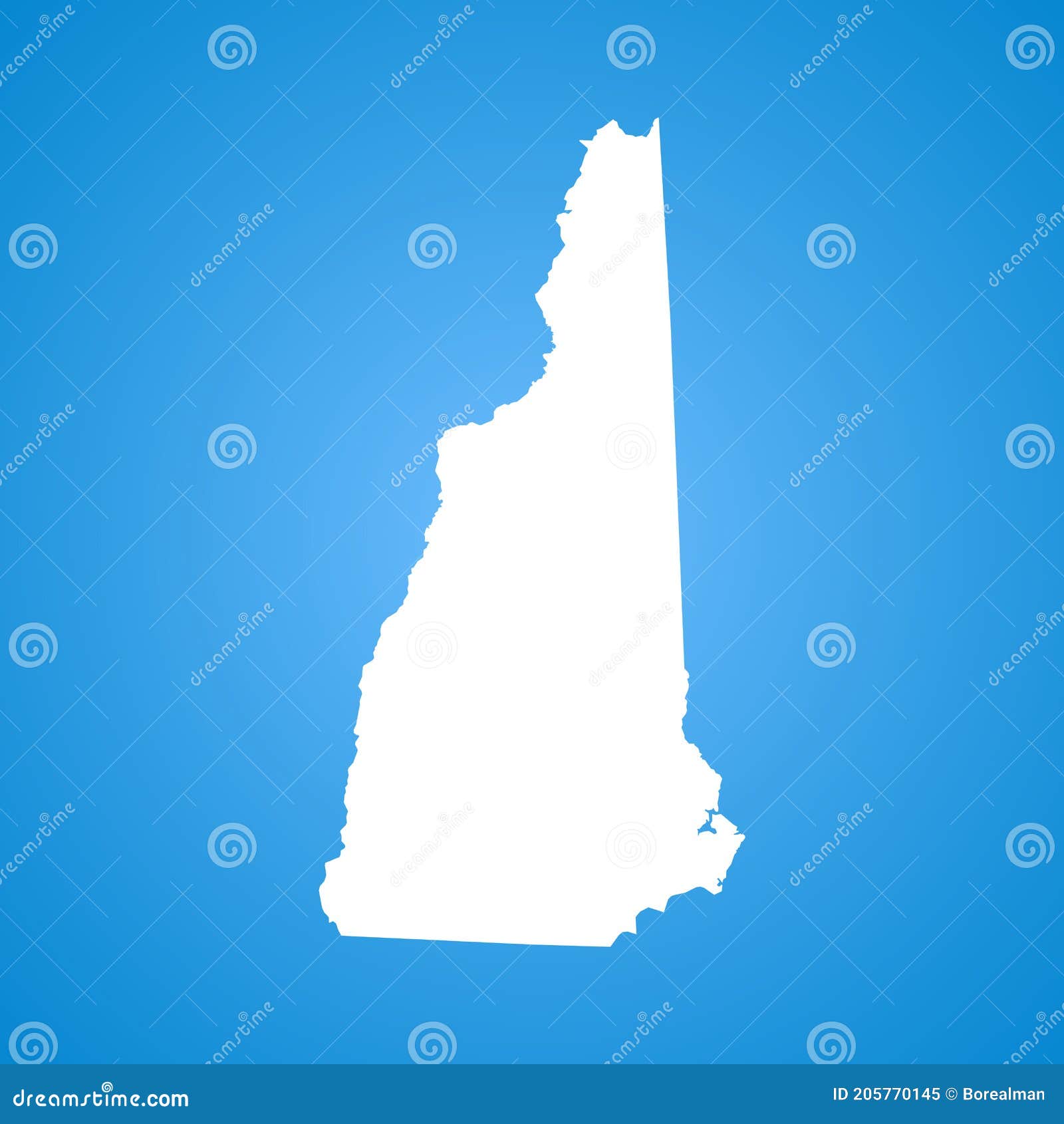 Map of the New Hampshire stock vector. Illustration of united - 205770145