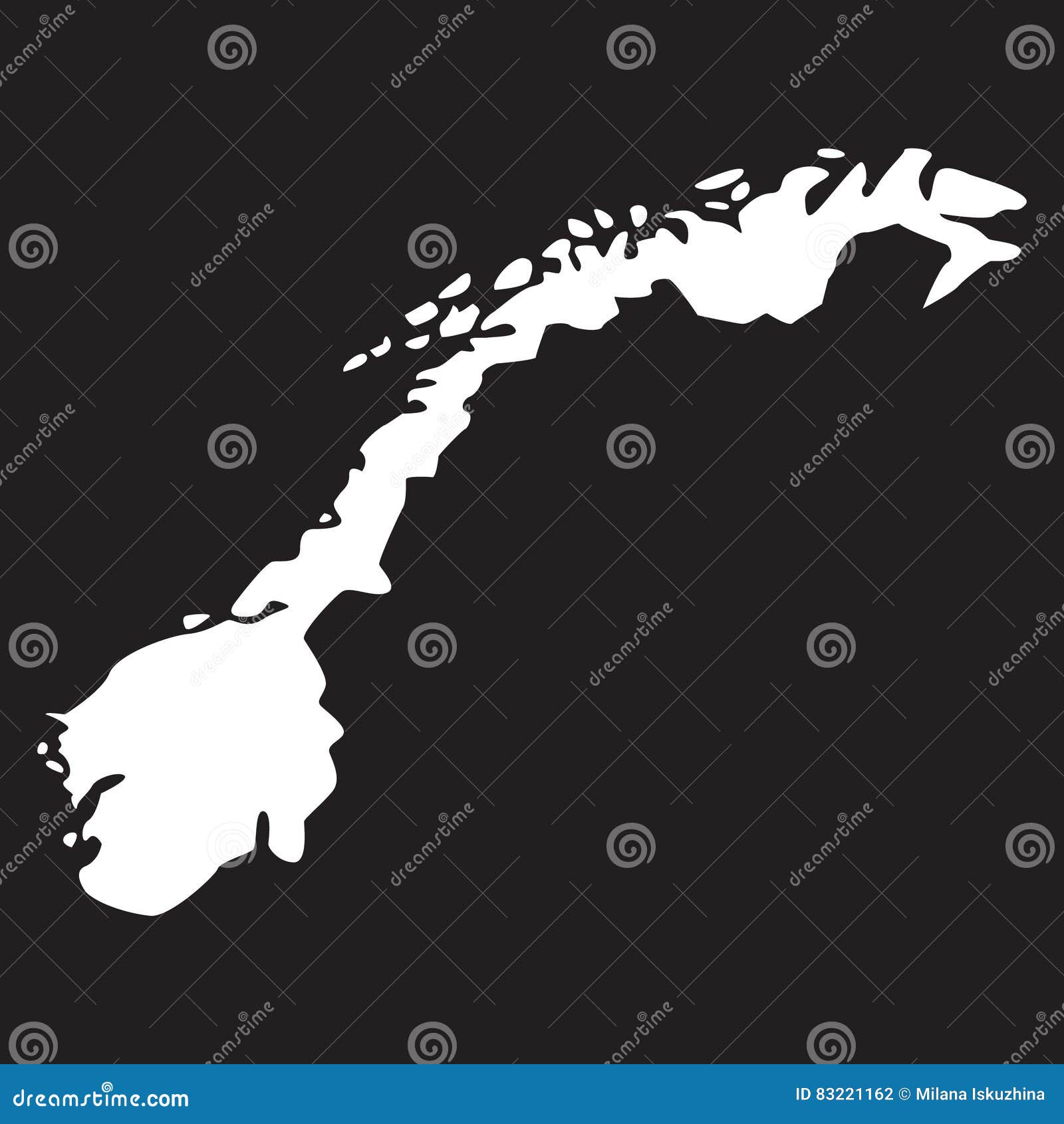 Vector map - Norway stock vector. Illustration of globe - 83221162