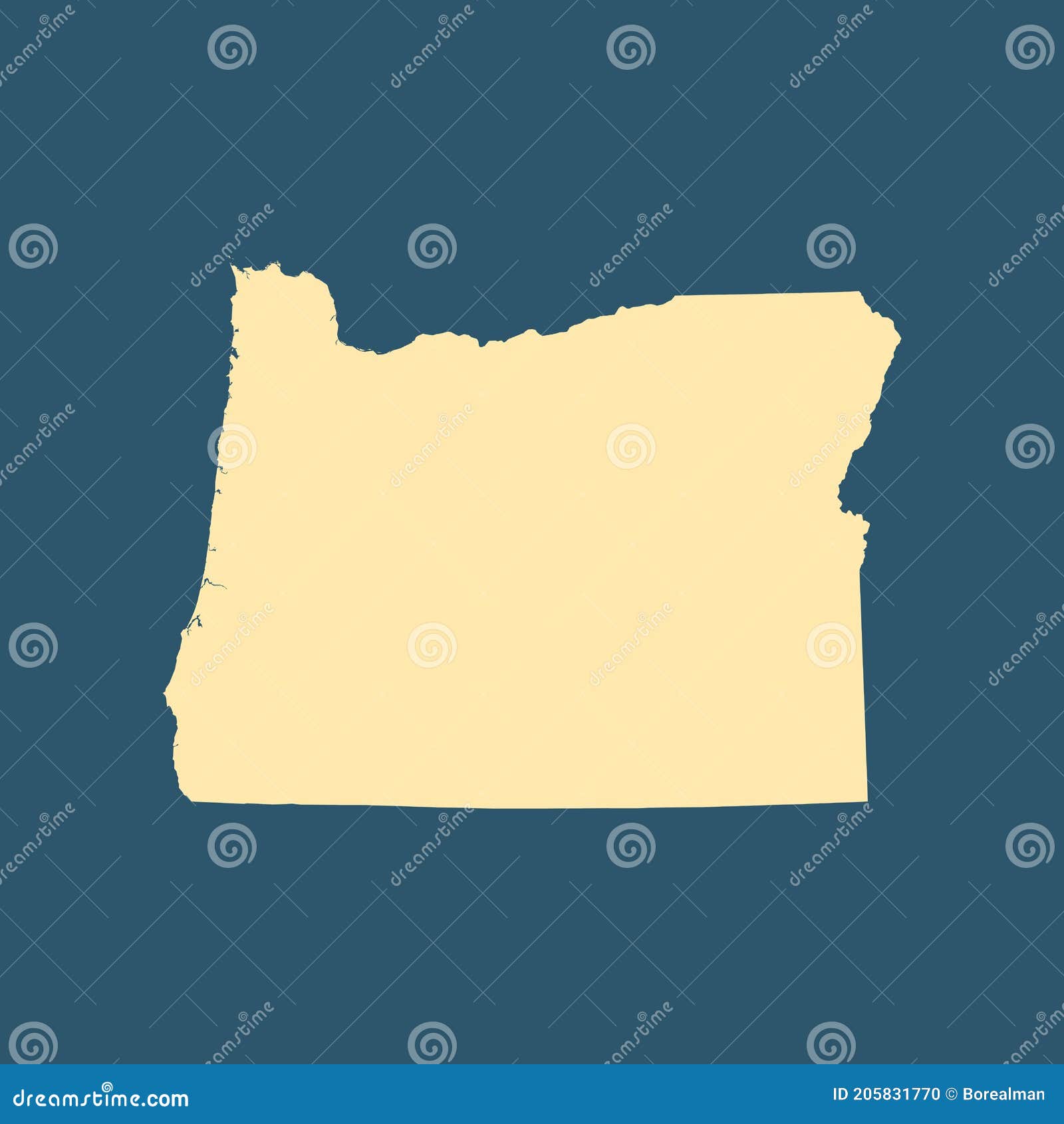 Map of the Oregon stock vector. Illustration of abstract - 205831770