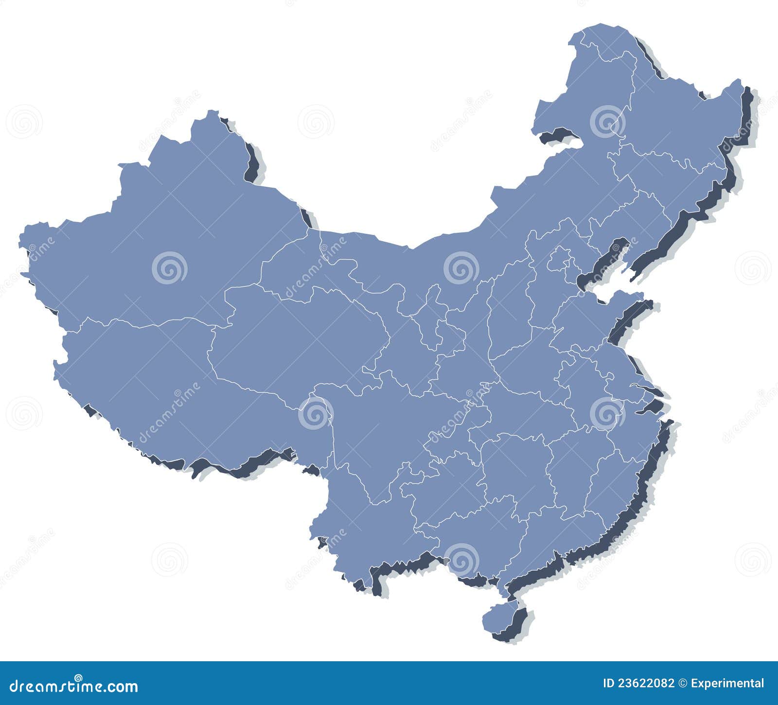 Vector Map of People S Republic of China (PRC) Stock Vector ...