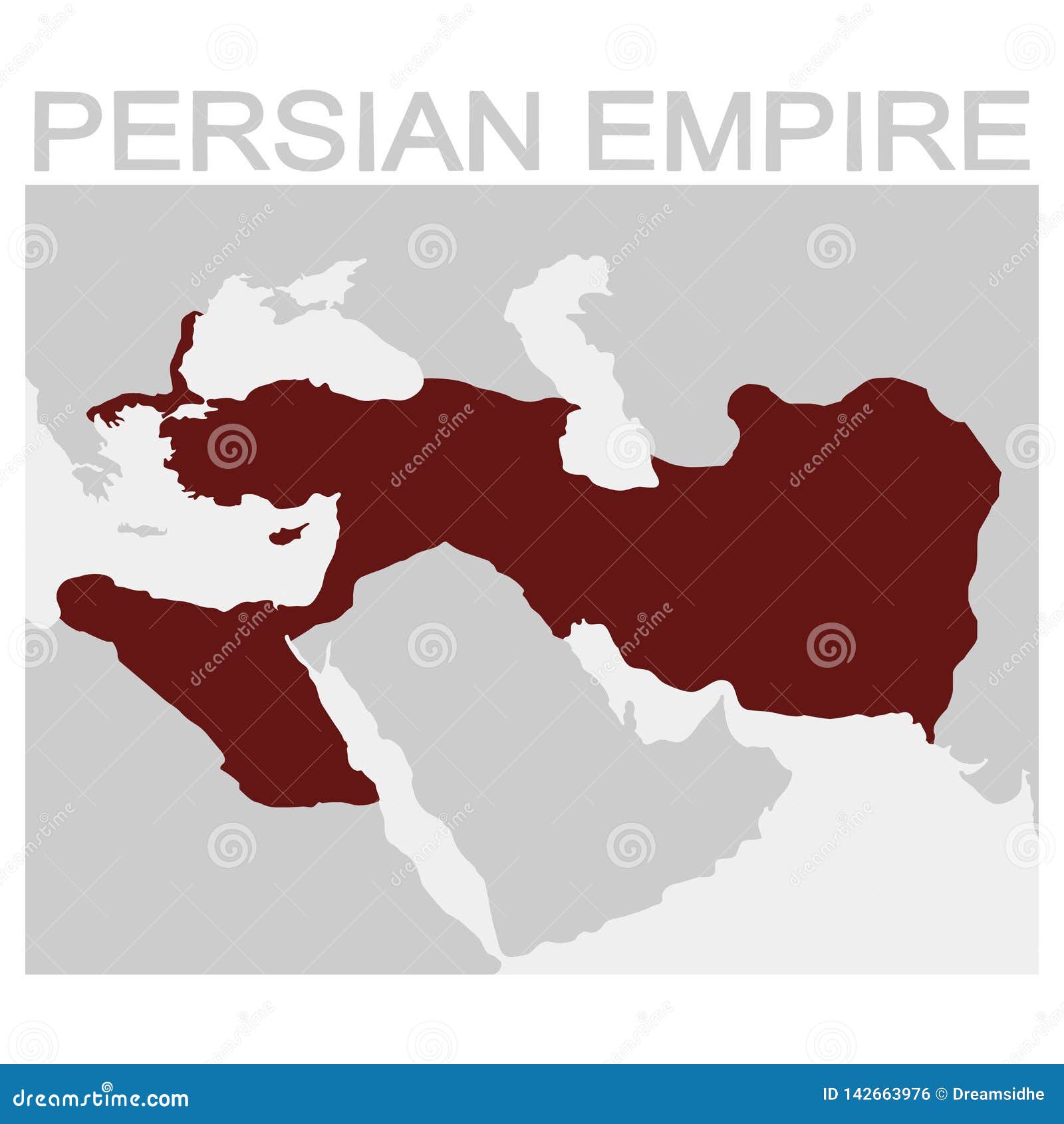 Persian Empire Map (detailed) Cartoon Vector | CartoonDealer.com #8521871
