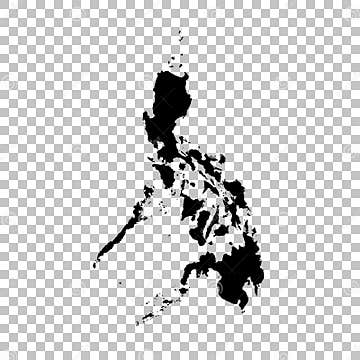 Vector Map Philippines. Isolated Vector Illustration. Black on White ...