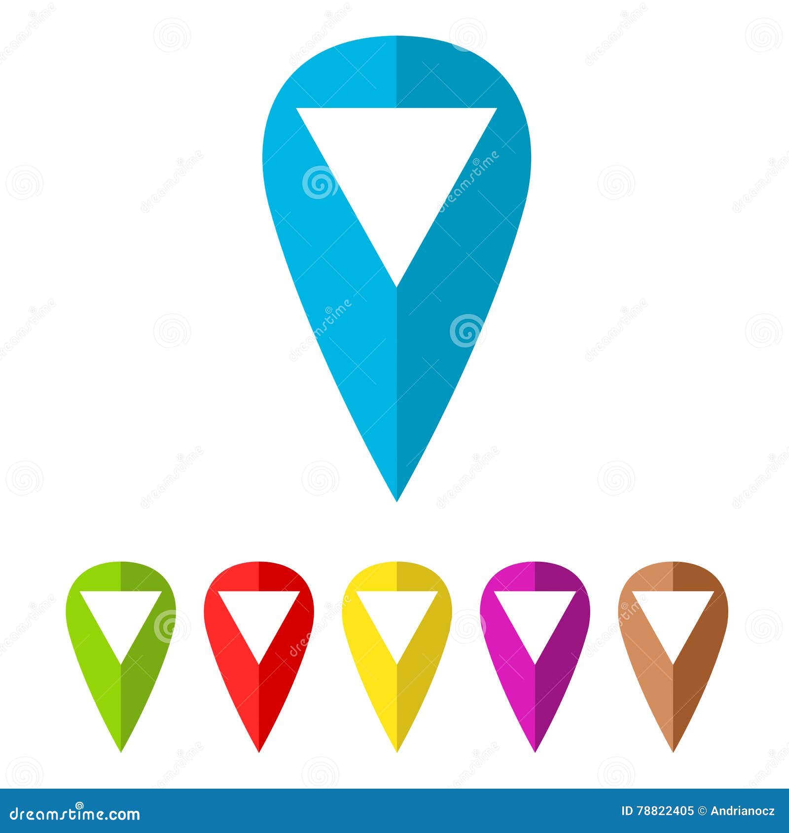 Vector map pin icon stock illustration. Illustration of icon - 78822405