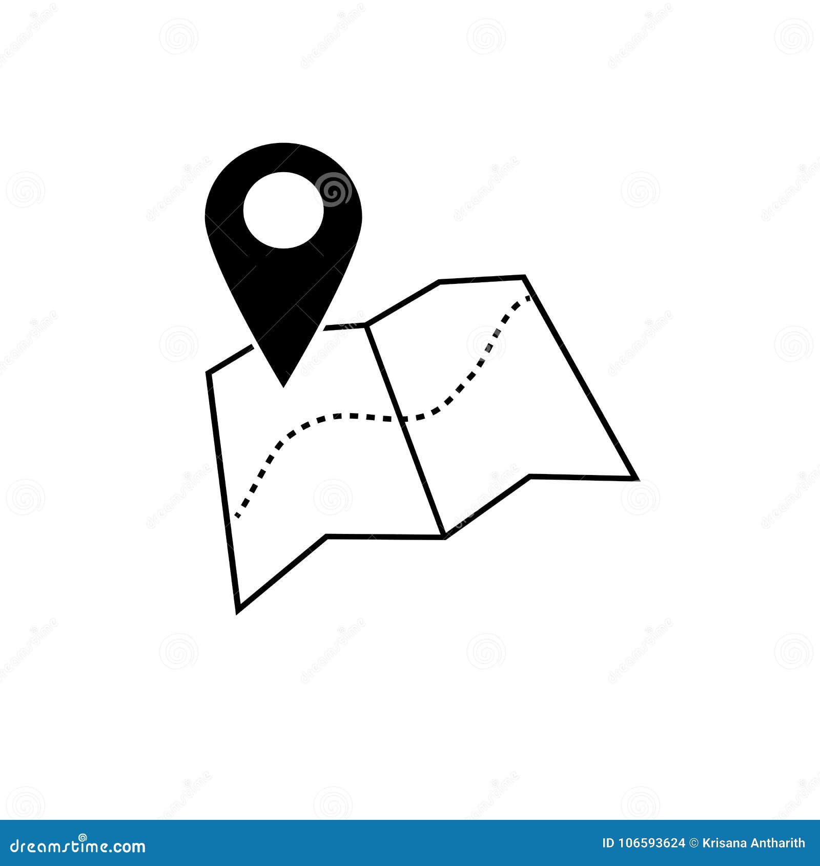 Vector of Map Pointer Icon. GPS Location Symbol Stock Illustration ... Vector of Map Pointer Icon. GPS Location Symbol Stock Illustration ...