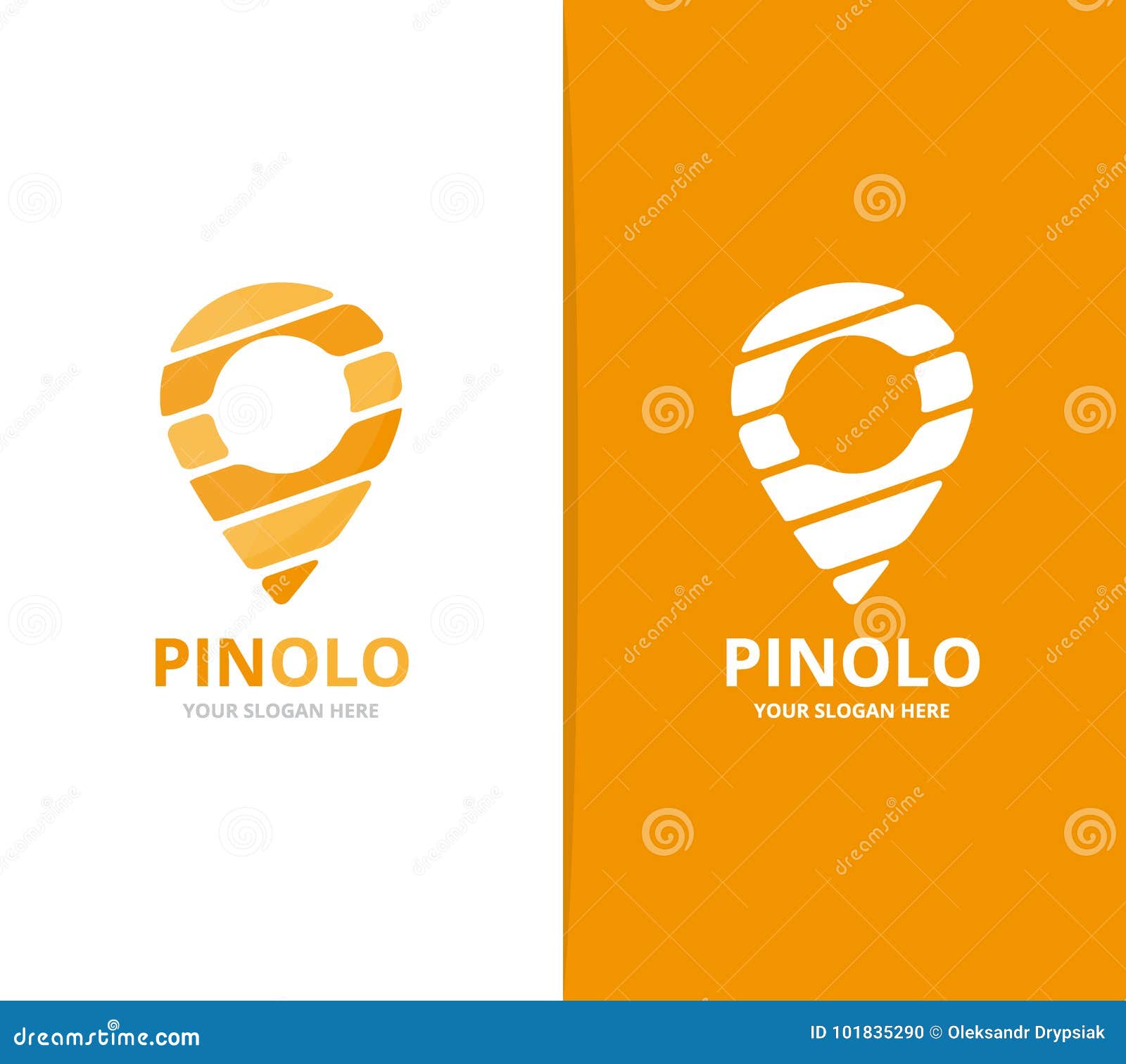 Vector of Map Pointer Logo Combination. GPS Locator and Pin Symbol or ...