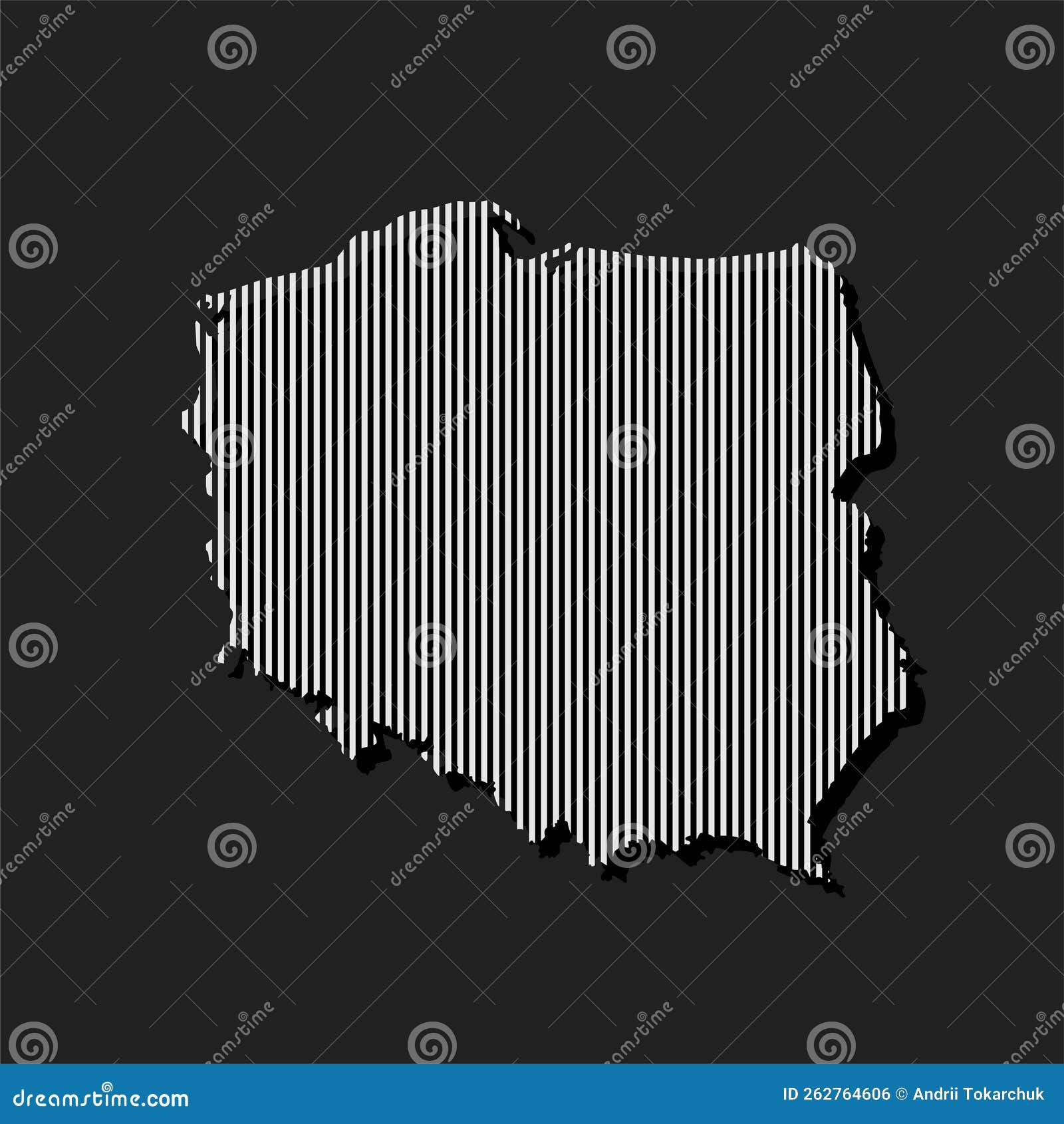 Vector Map Poland, Creative Map Made Grey Lines Stock Illustration ...