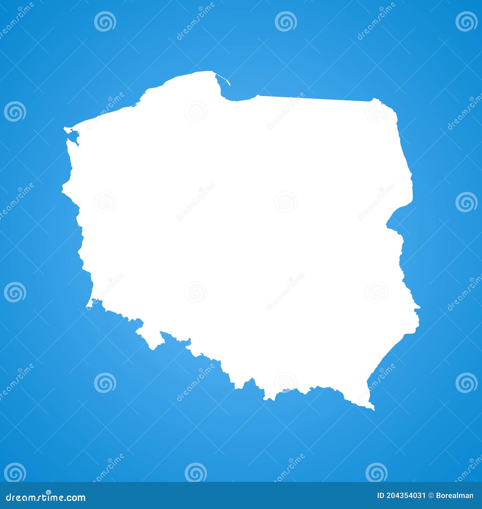 Map of the Poland stock vector. Illustration of cartography - 204354031