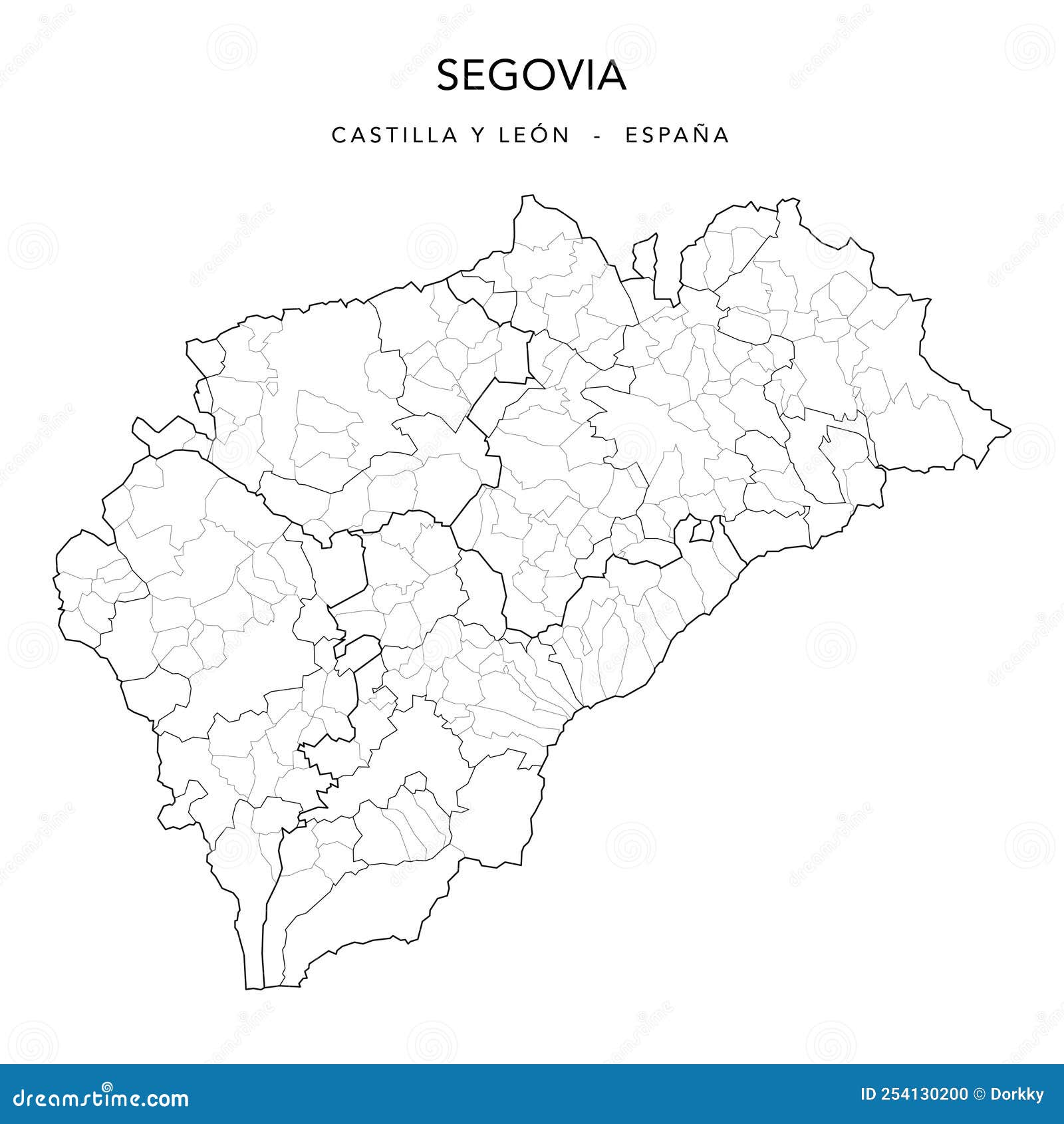 Geopolitical Vector Map of the Province of Segovia As of 2022 Stock ...