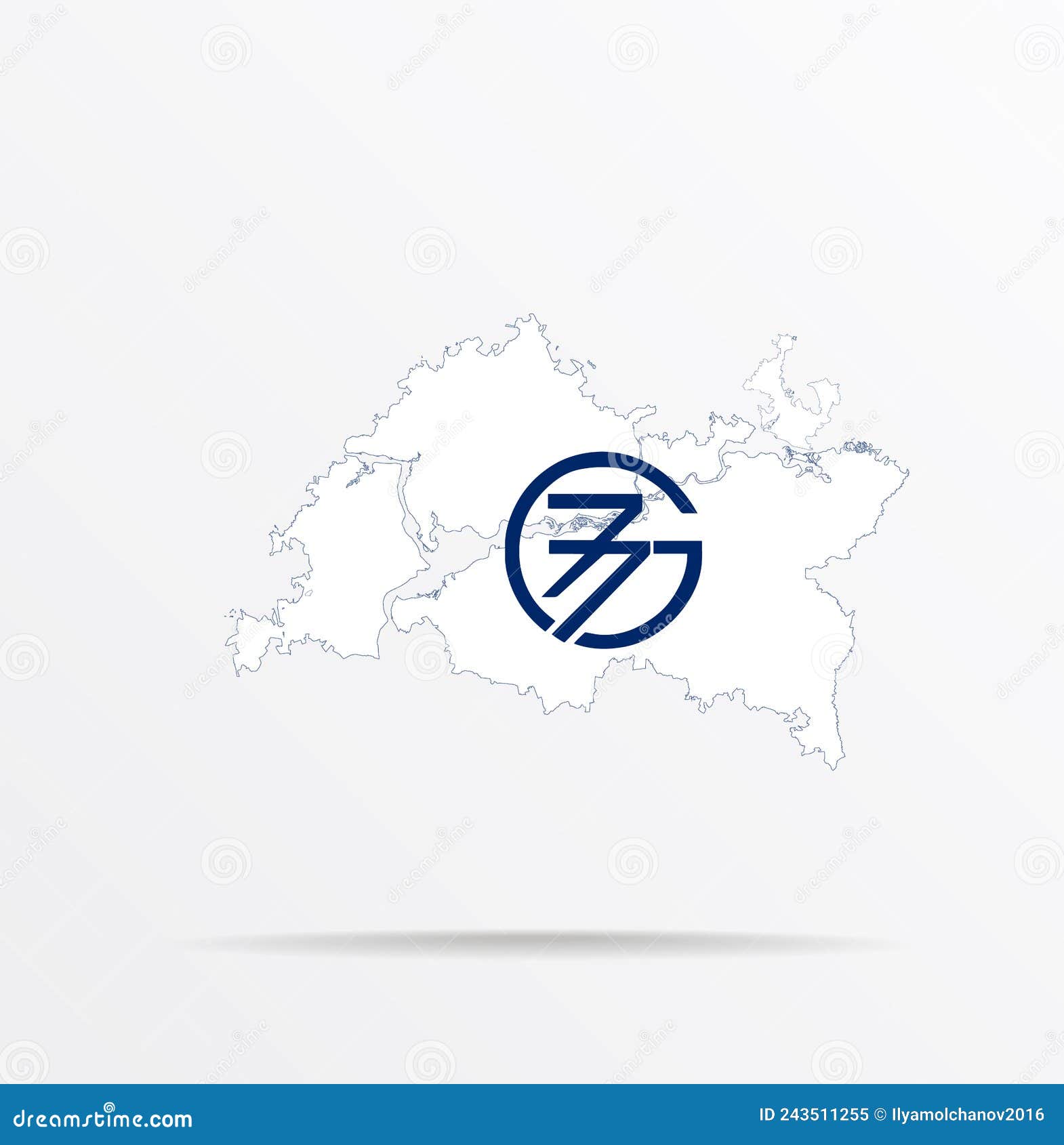 Vector Map Republic of Tatarstan Combined with Group of 77 G77 Flag ...