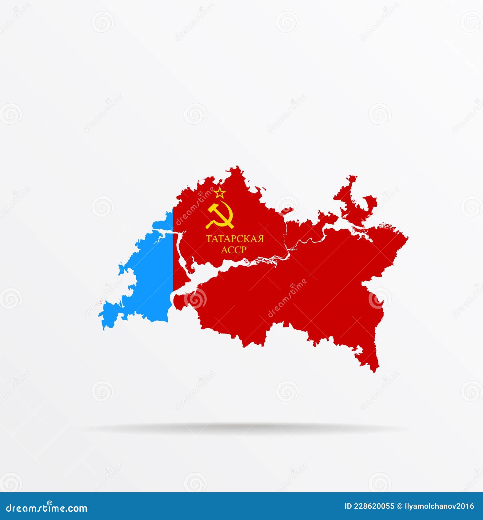 Vector Map Republic of Tatarstan Combined with Tatar ASSR 1978-1991 ...