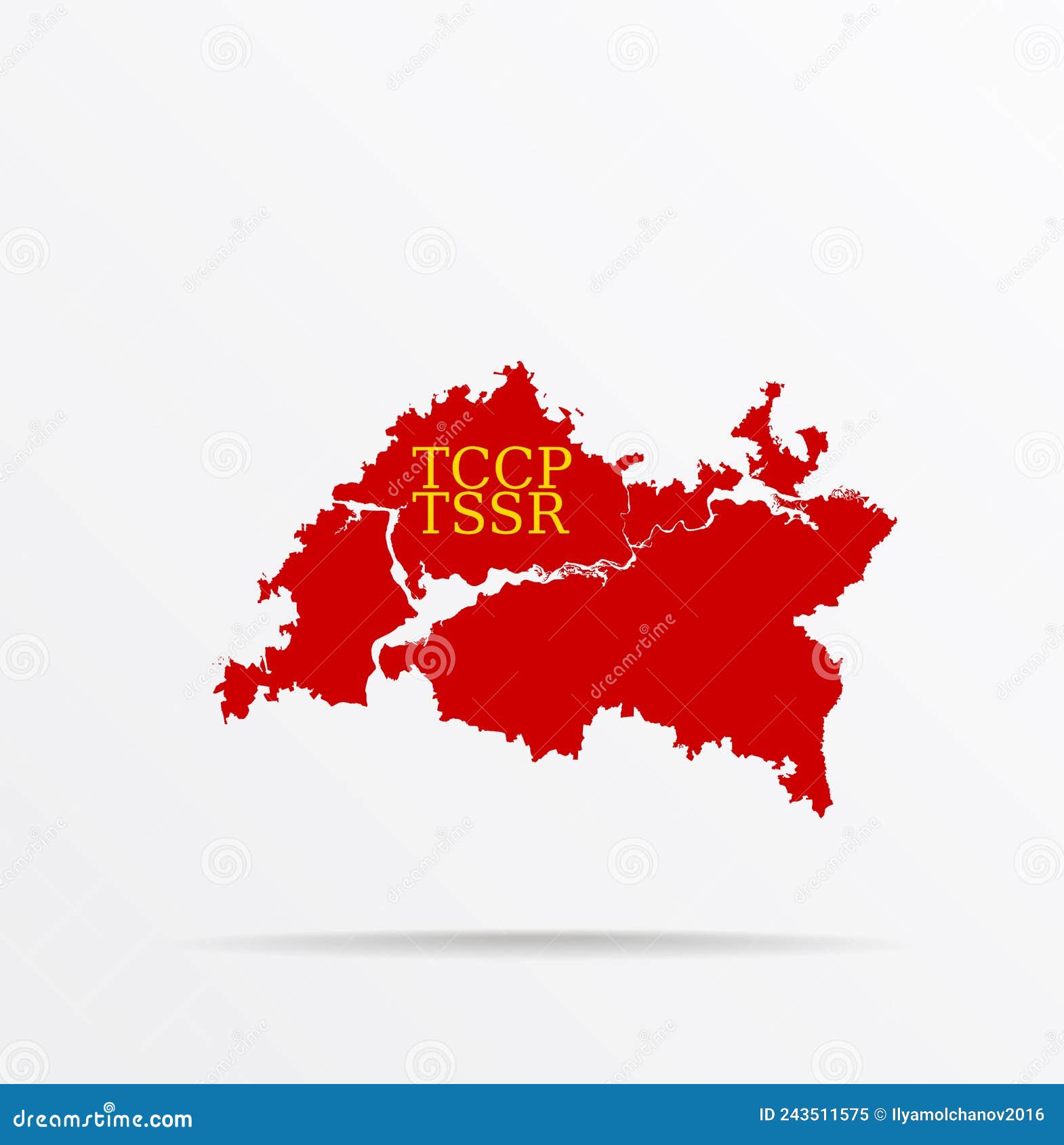 Vector Map Republic of Tatarstan Combined with Tatar ASSR 1926-1937 ...