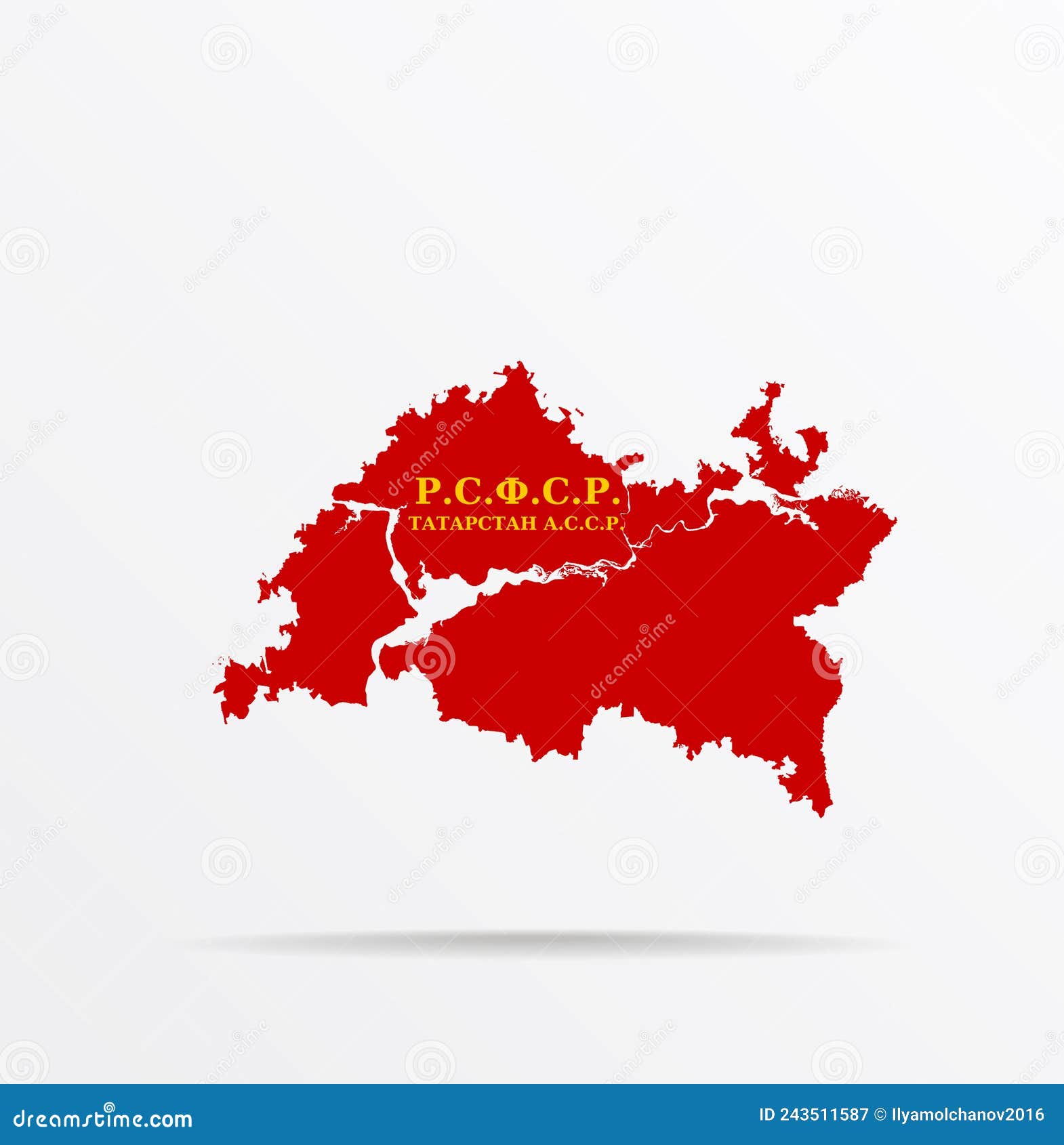Vector Map Republic of Tatarstan Combined with Tatar ASSR 1939-1954 ...