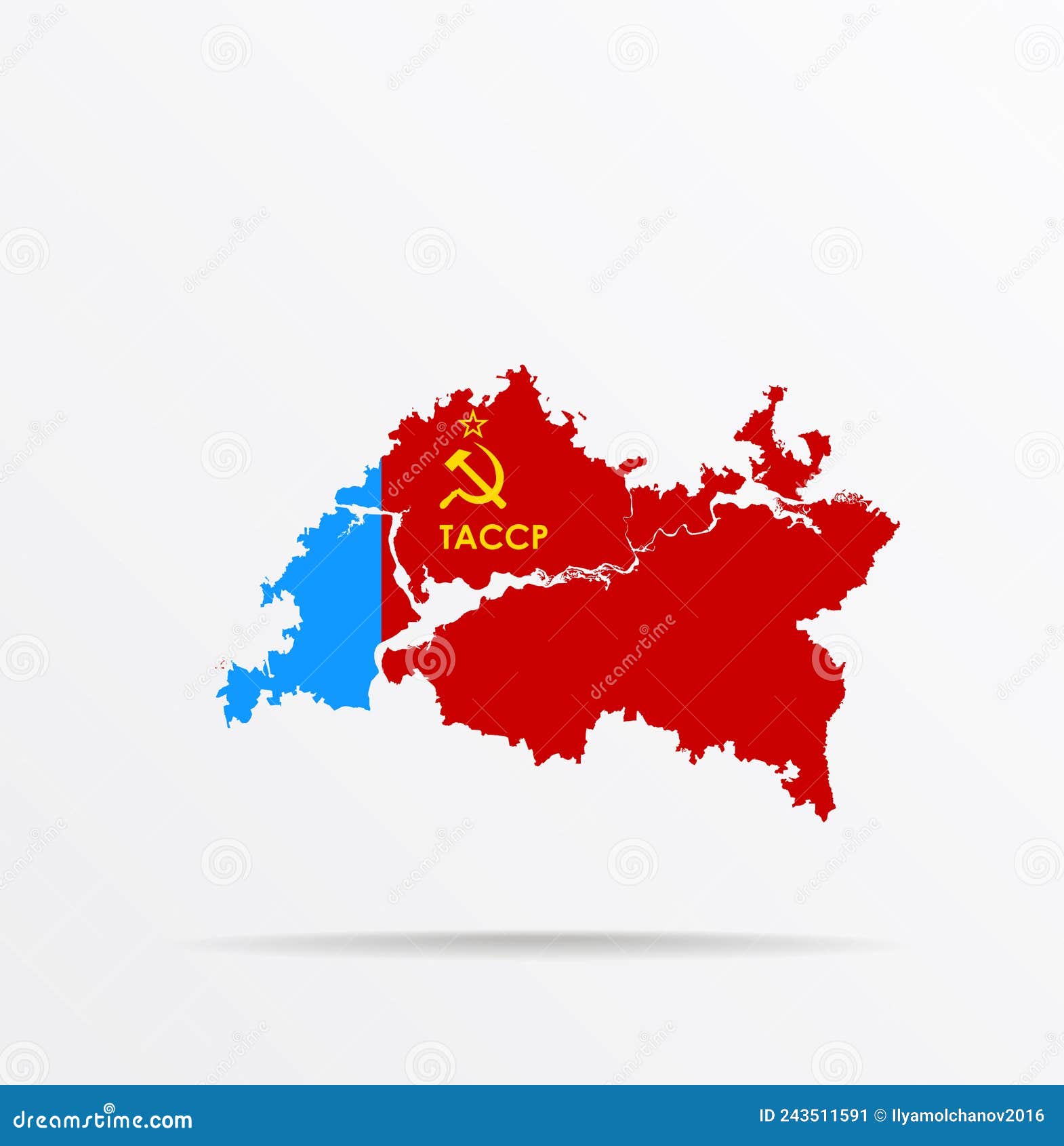Vector Map Republic of Tatarstan Combined with Tatar ASSR 1954-1978 ...