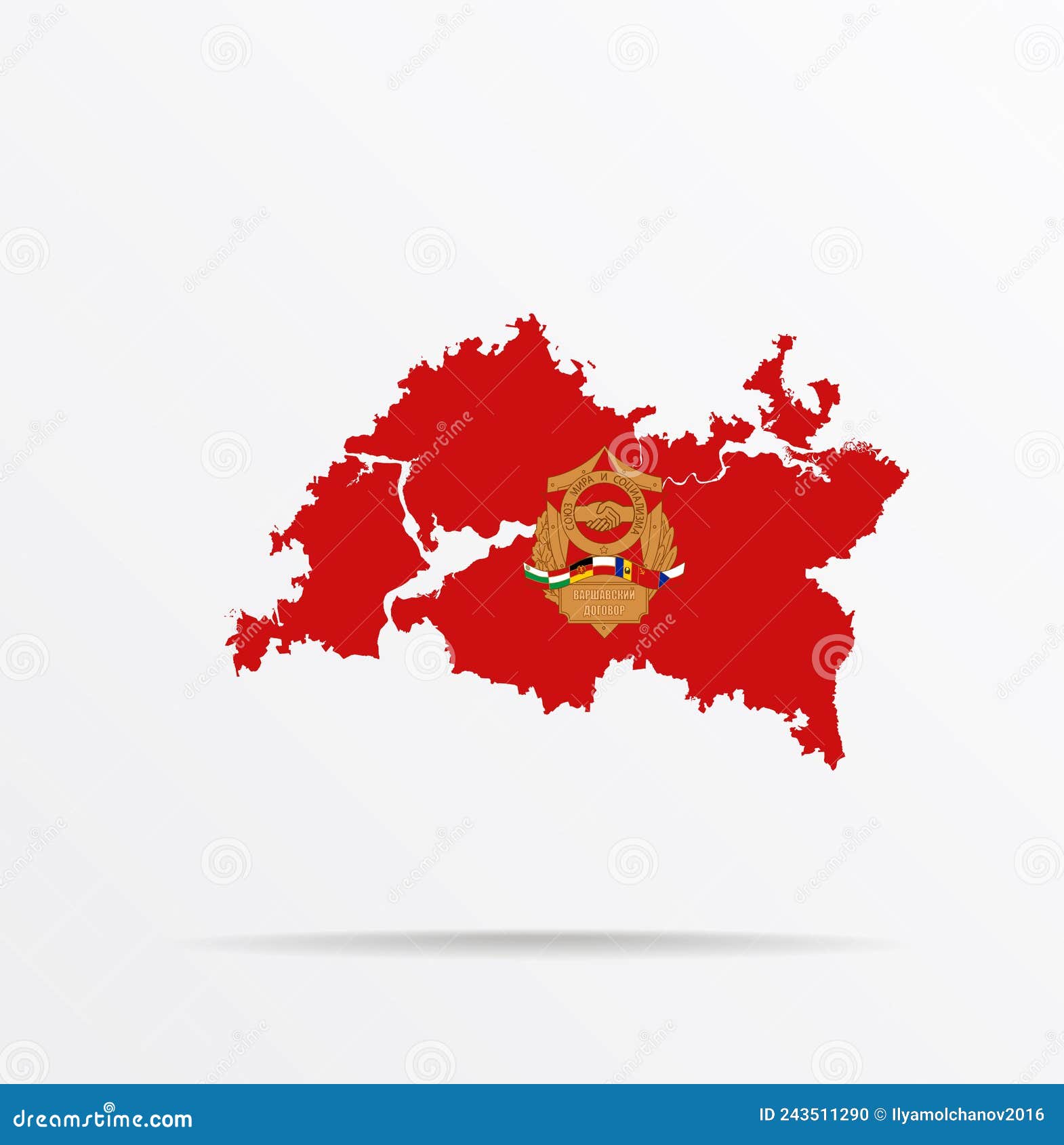 Vector Map Republic of Tatarstan Combined with Warsaw Pact WP Flag ...