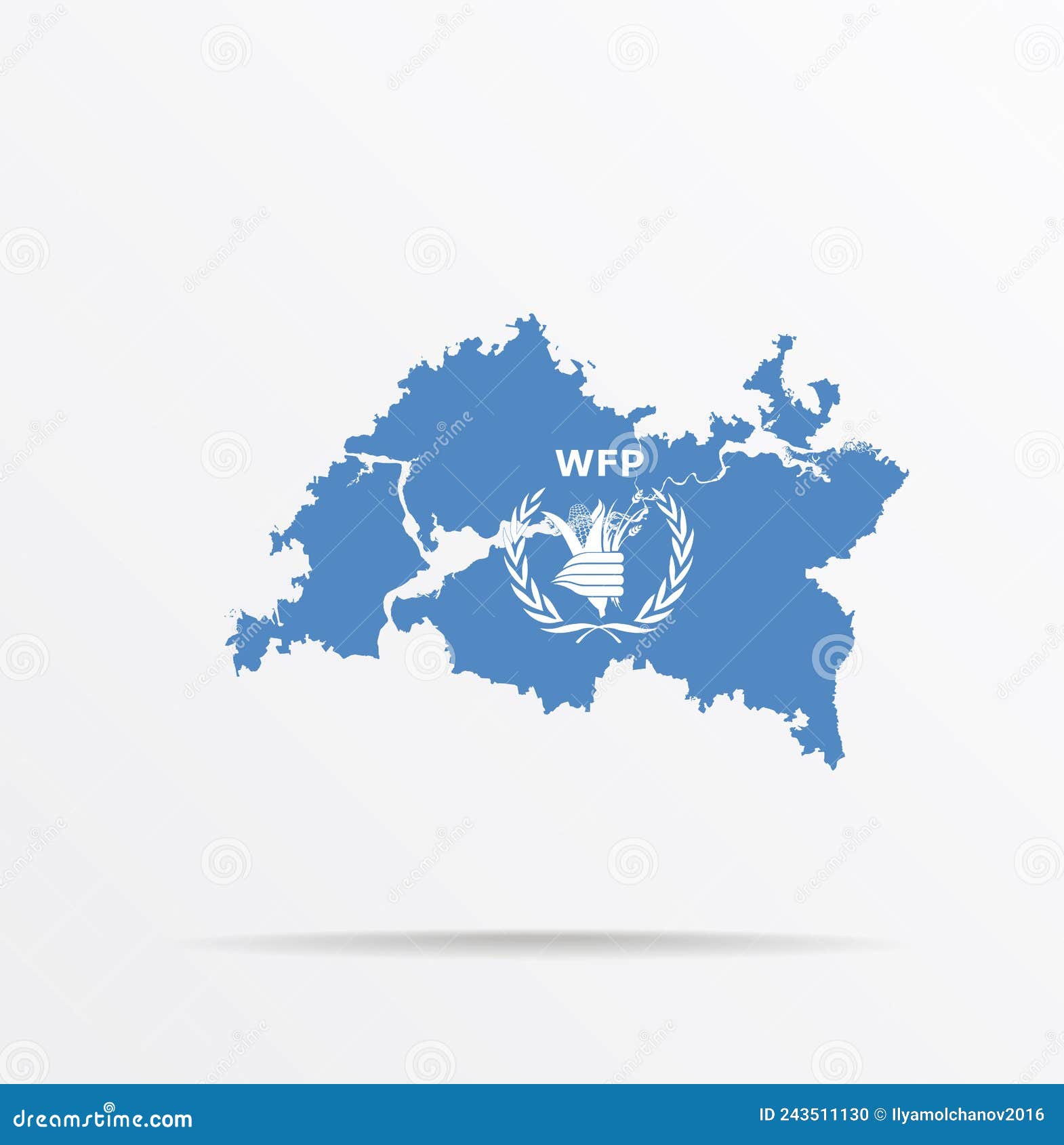 Vector Map Republic of Tatarstan Combined with World Food Programme WFP ...