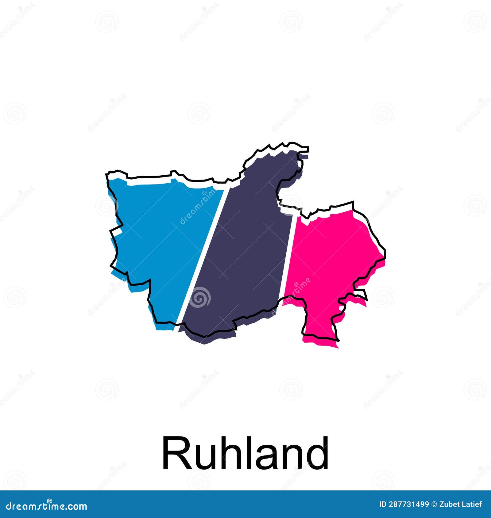 Vector Map of Ruhland. Borders of for Your Infographic Stock ...