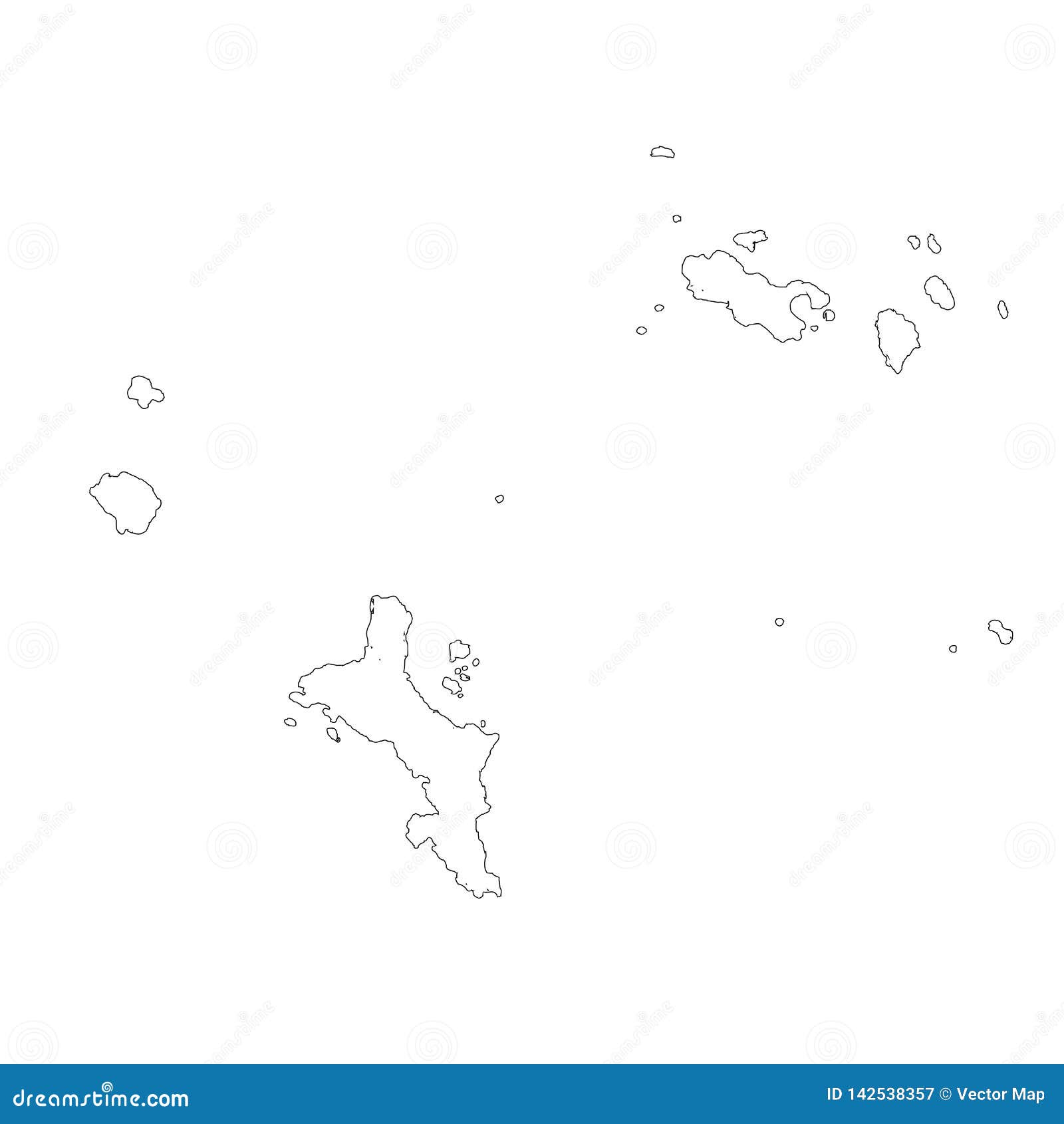 Seychelles Map. Black Silhouette Country Map Isolated On White ...