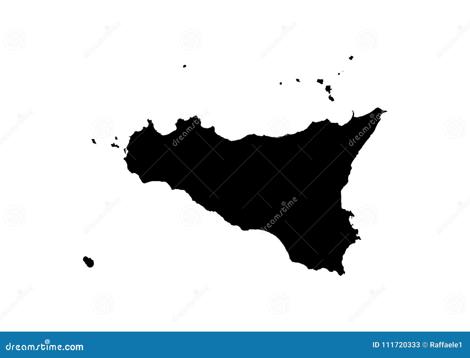 Sicily State Map Vector Silhouette | CartoonDealer.com #111720333