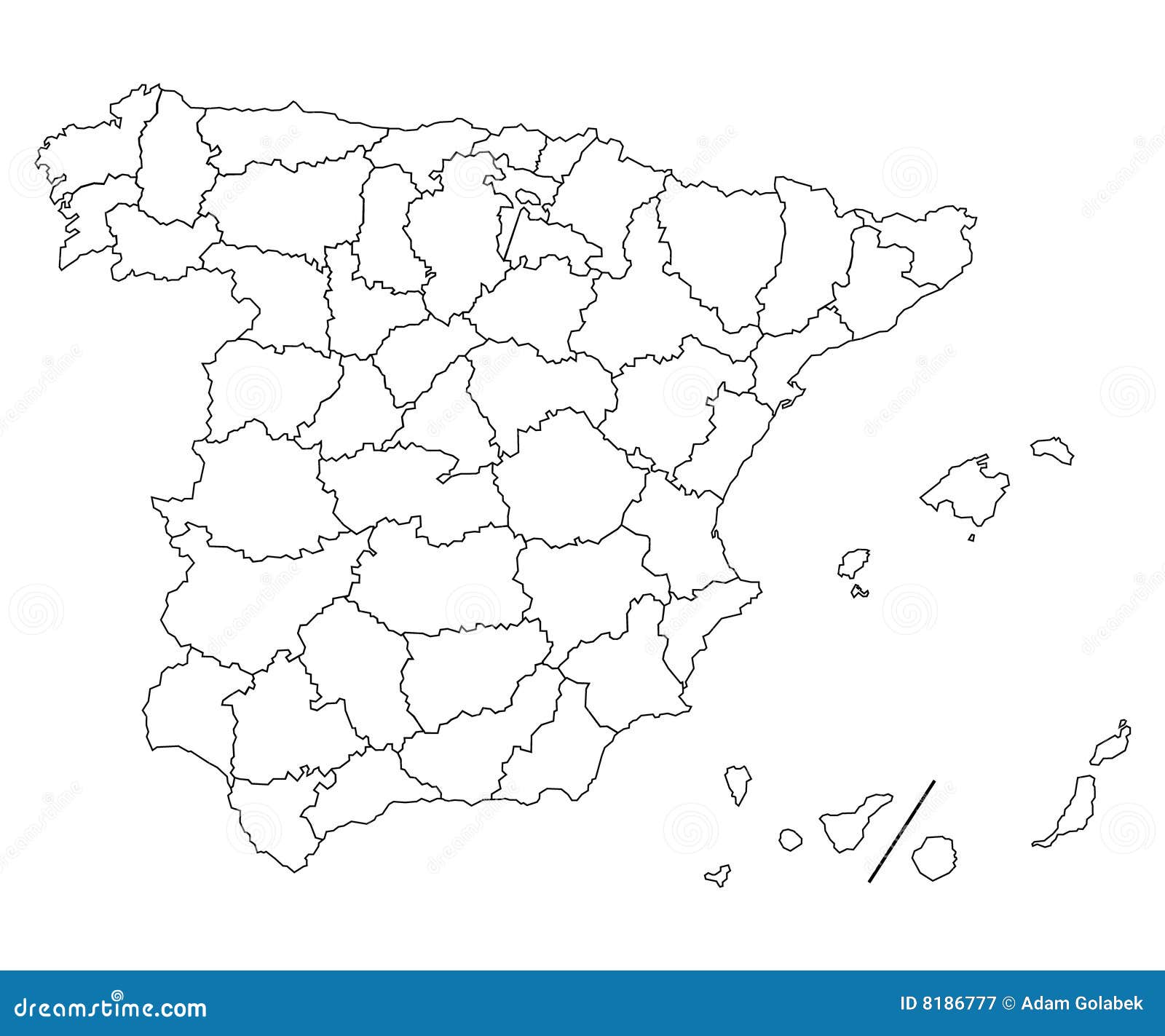 Vector map of spain stock vector. Illustration of countries - 8186777