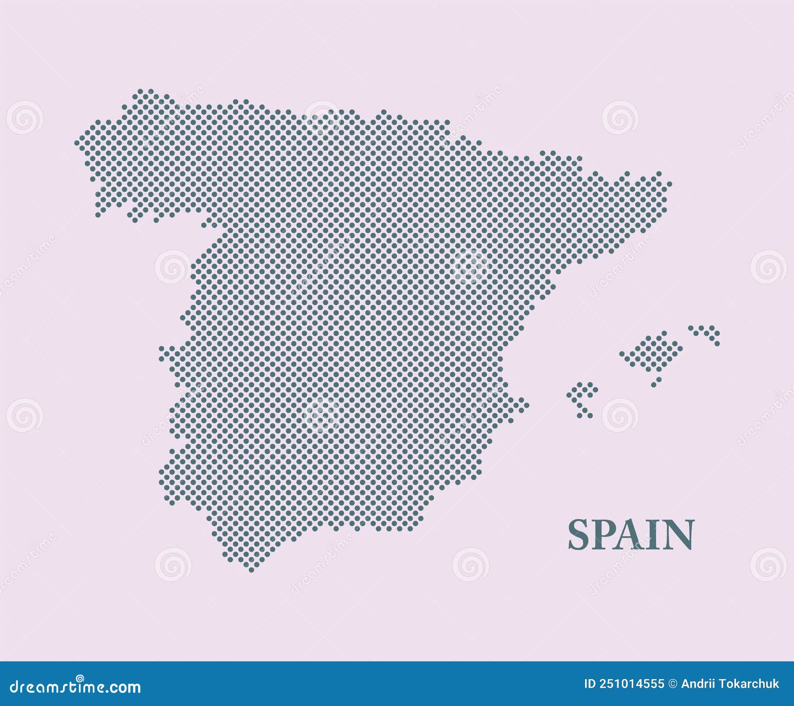 Spain Map Dots Vector Illustration | CartoonDealer.com #11006050