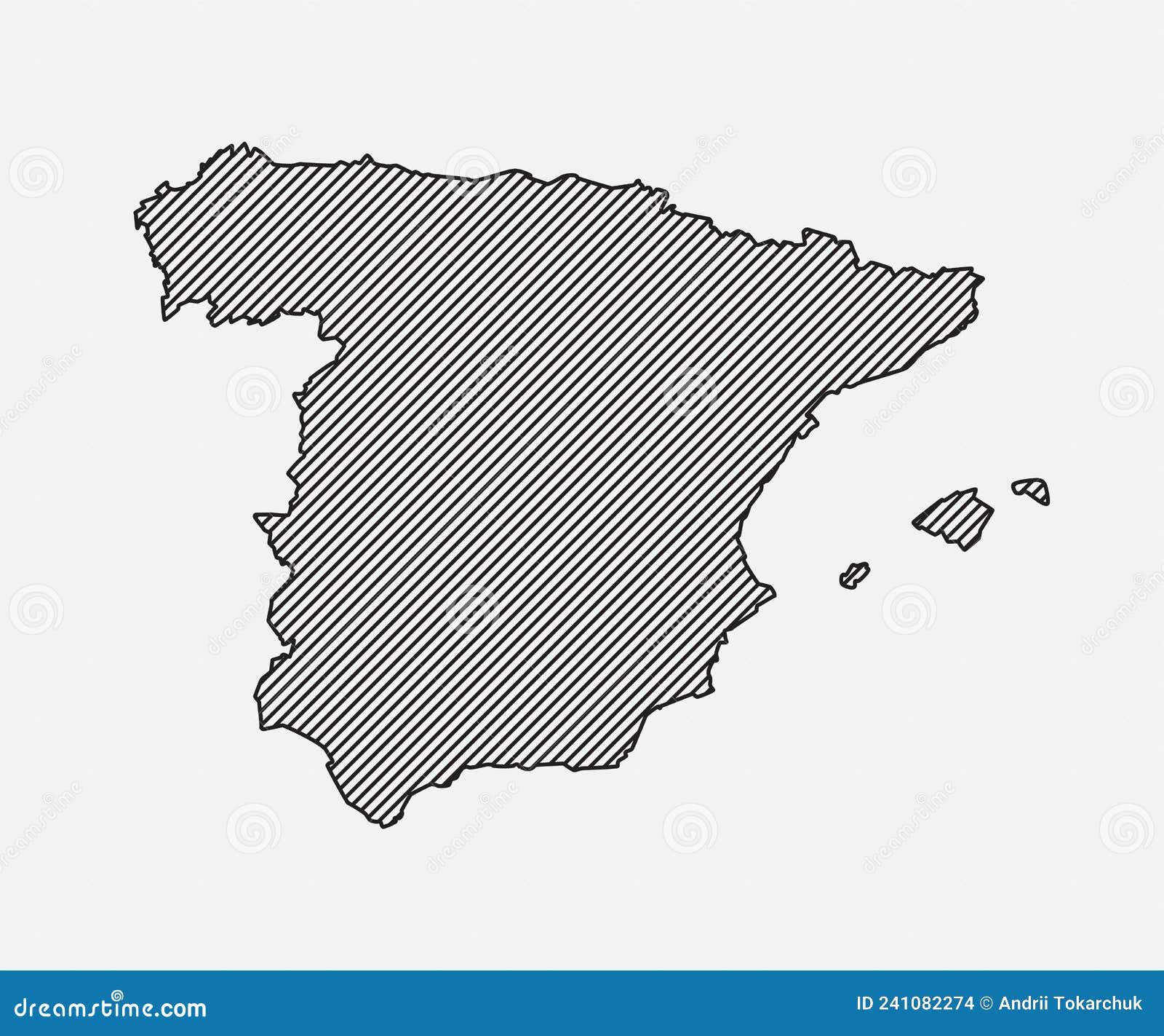 Vector Map Spain, Template Europe Outline Country Stock Vector ...