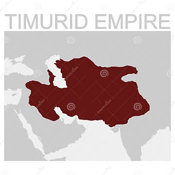 Map of the Timurid Empire stock vector. Illustration of monument ...